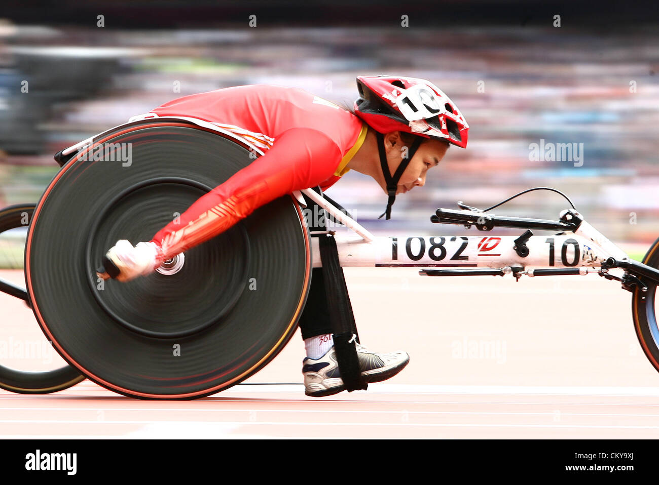 02.09.2012 London, England. Wenjun Liu (CHI) in action during the Women ...