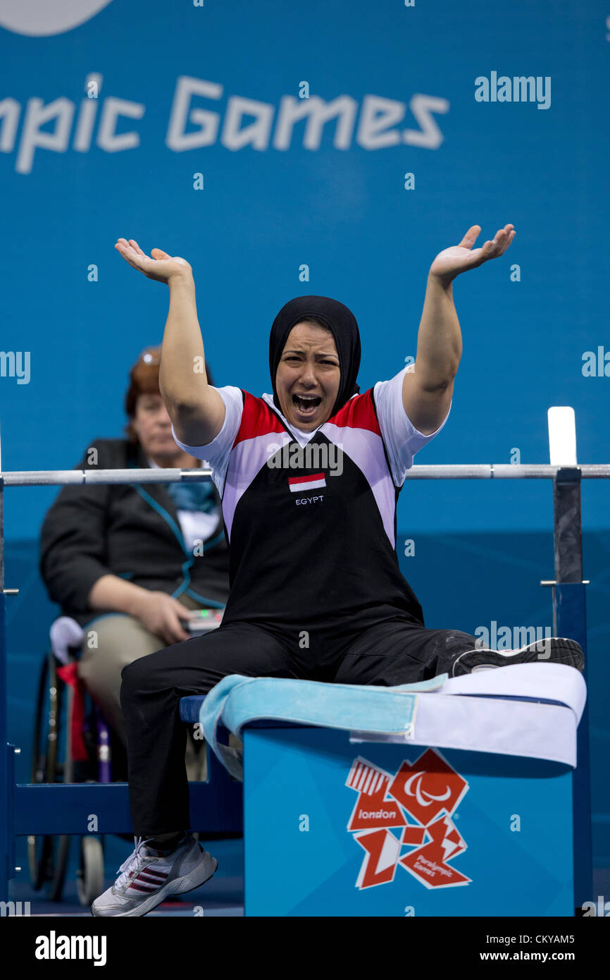 September 2, 2012 London, United Kingdom: Egypt's Fatma Omar celebrates ...