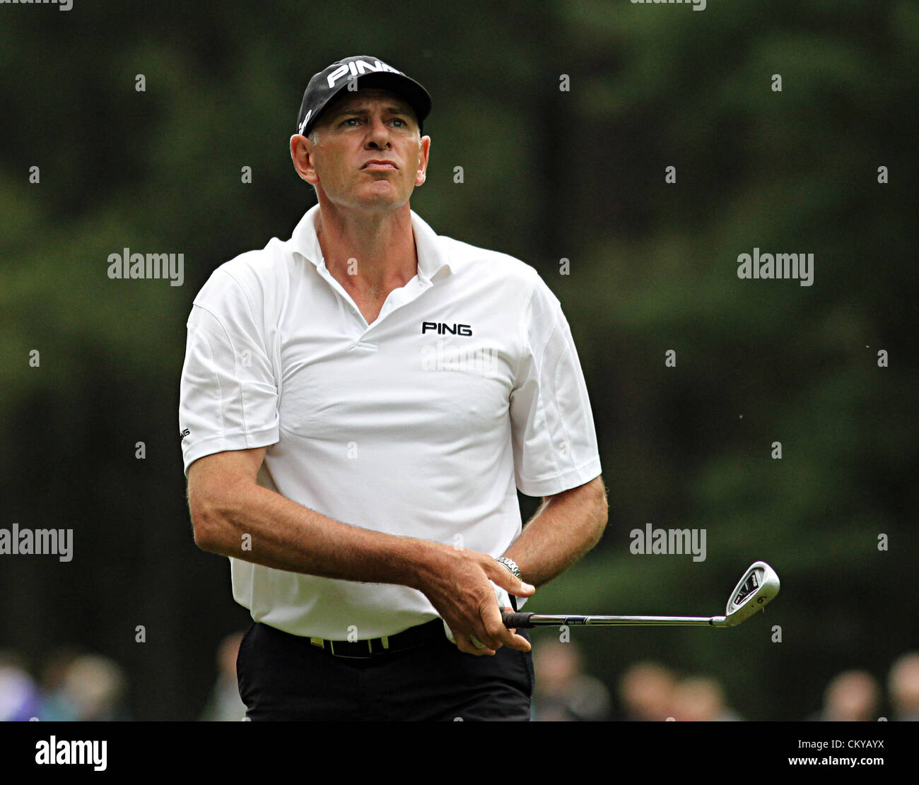 02.09.2012. Woburn, Bedfordshire, England. Peter Fowler (AUS) in action ...
