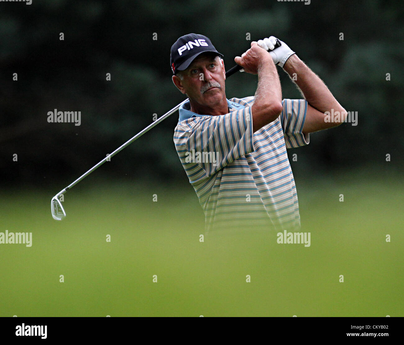 02.09.2012. Woburn, Bedfordshire, England. Mark James (ENG) in action ...