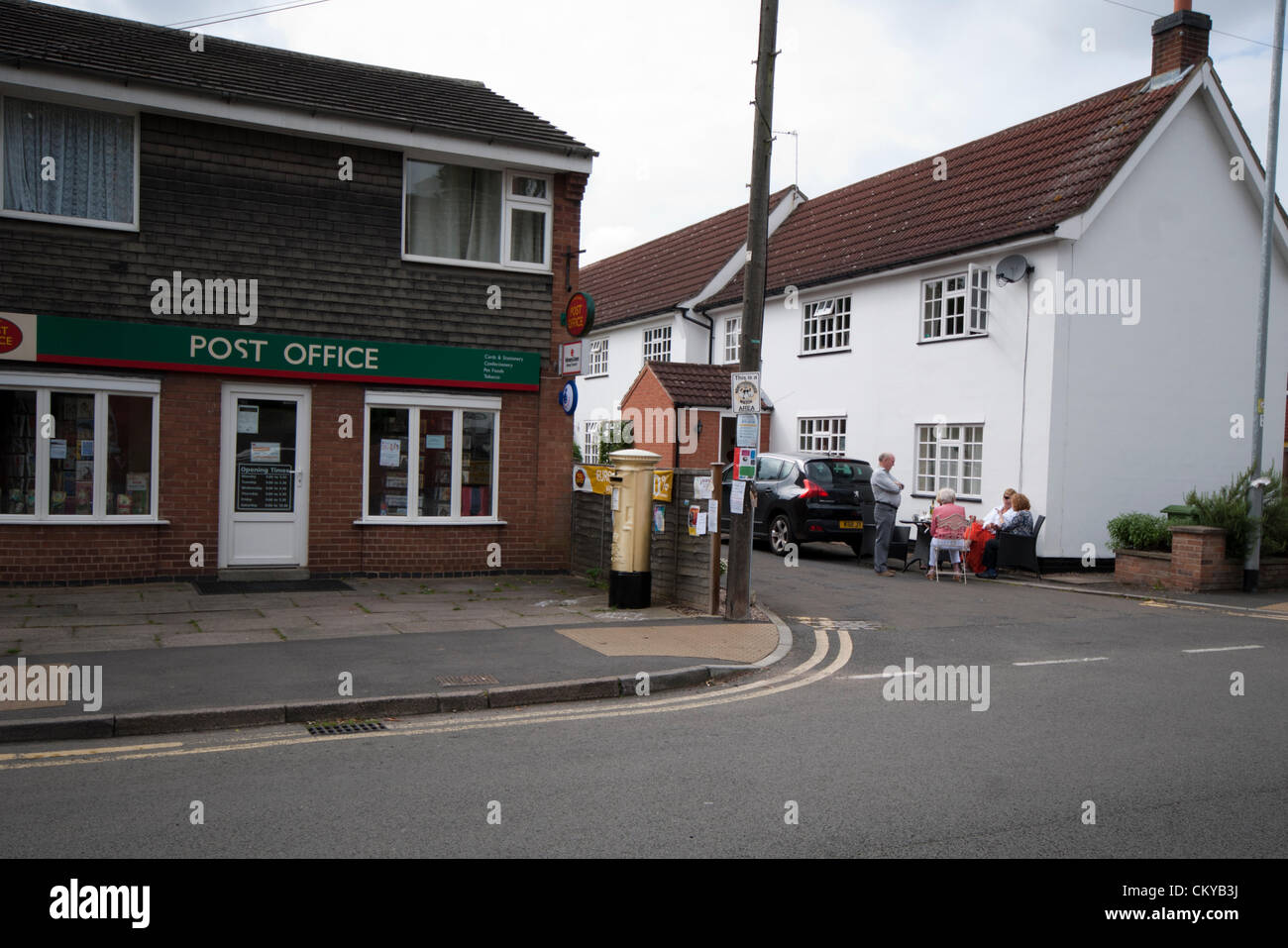 The first post box to be painted gold in Nottinghamshire. It stands ...