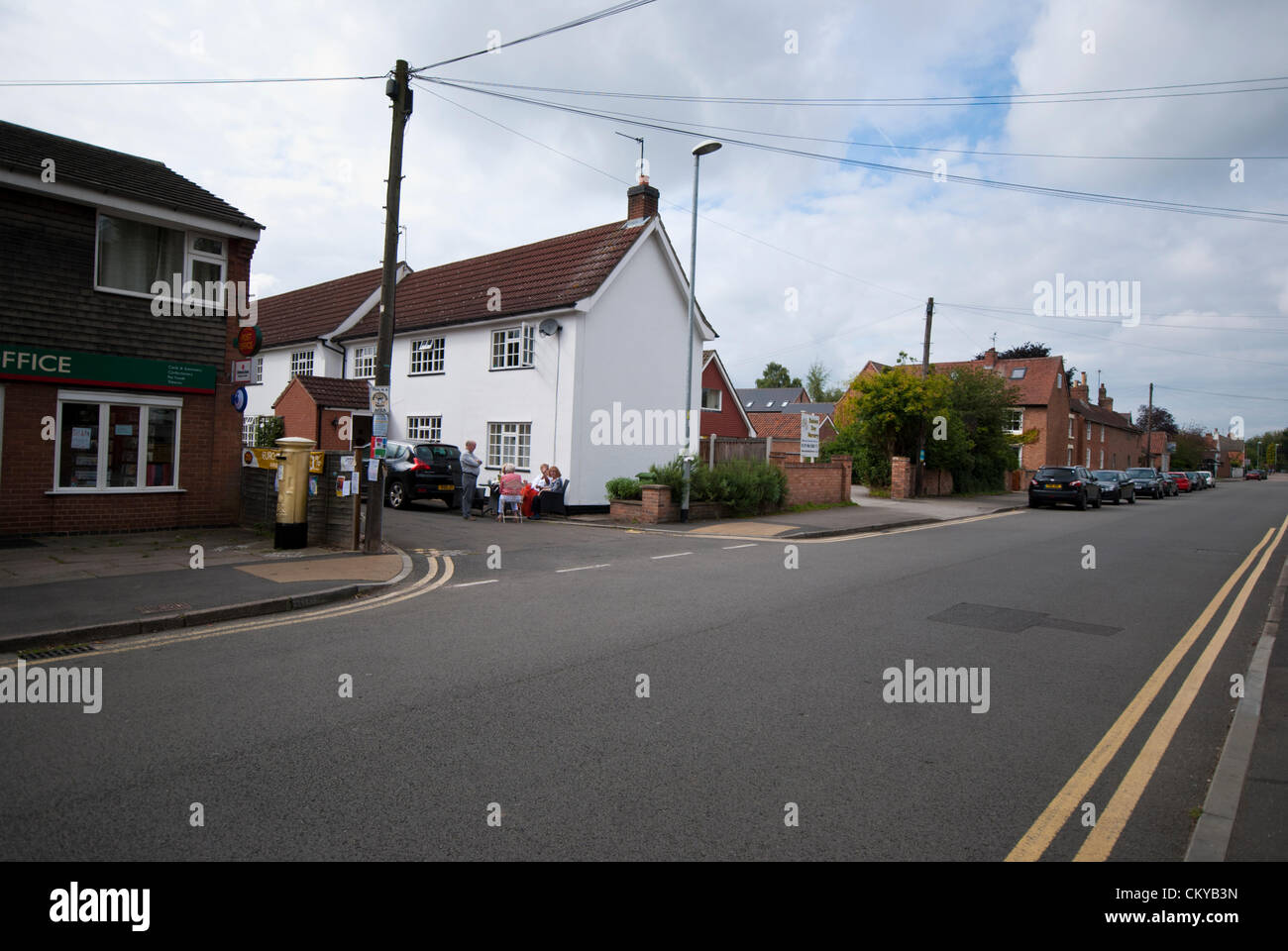 The first post box to be painted gold in Nottinghamshire. It stands ...