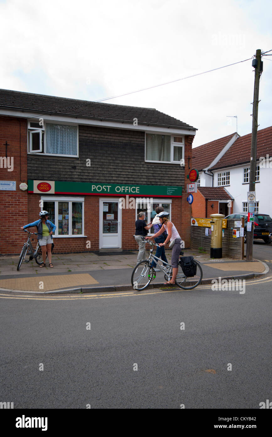 The first post box to be painted gold in Nottinghamshire. It stands ...