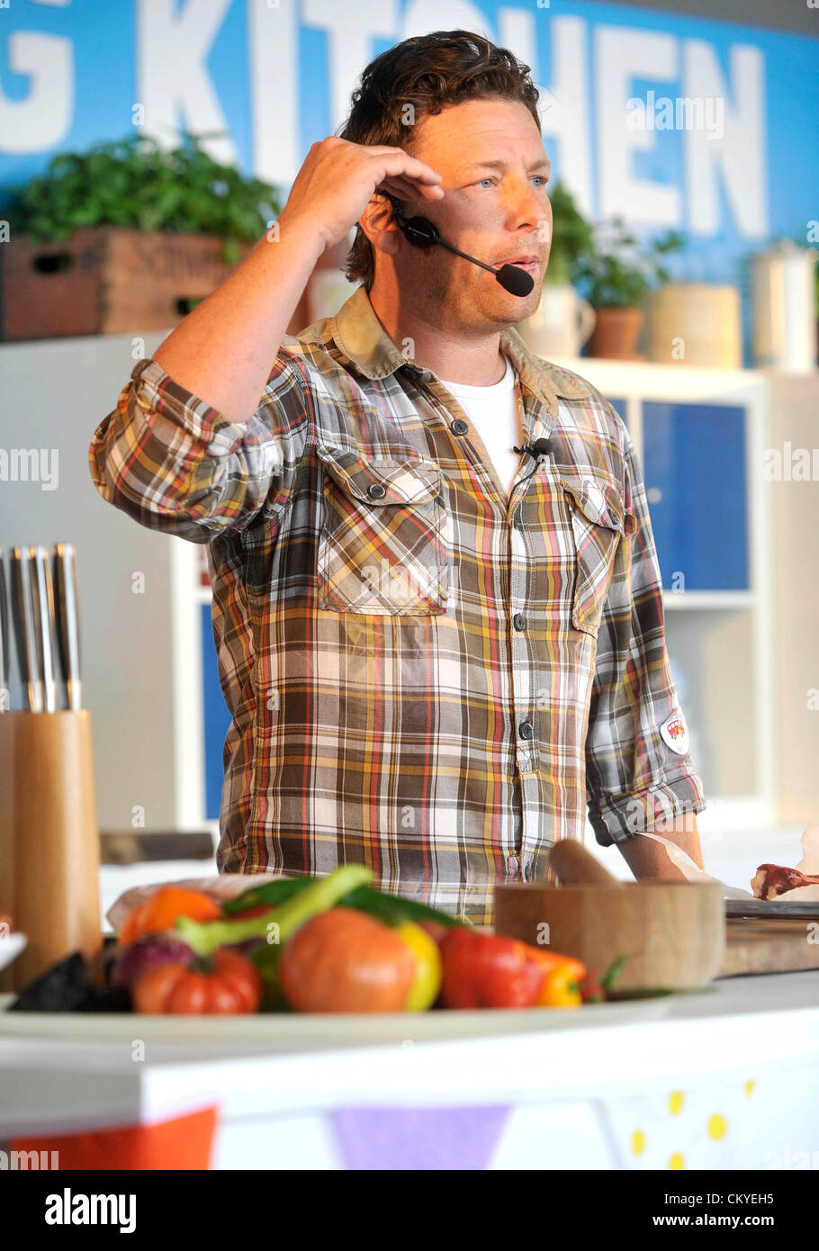Jamie Oliver at The Big Feastival, Alex James' Farm, Kingham, Oxford ...
