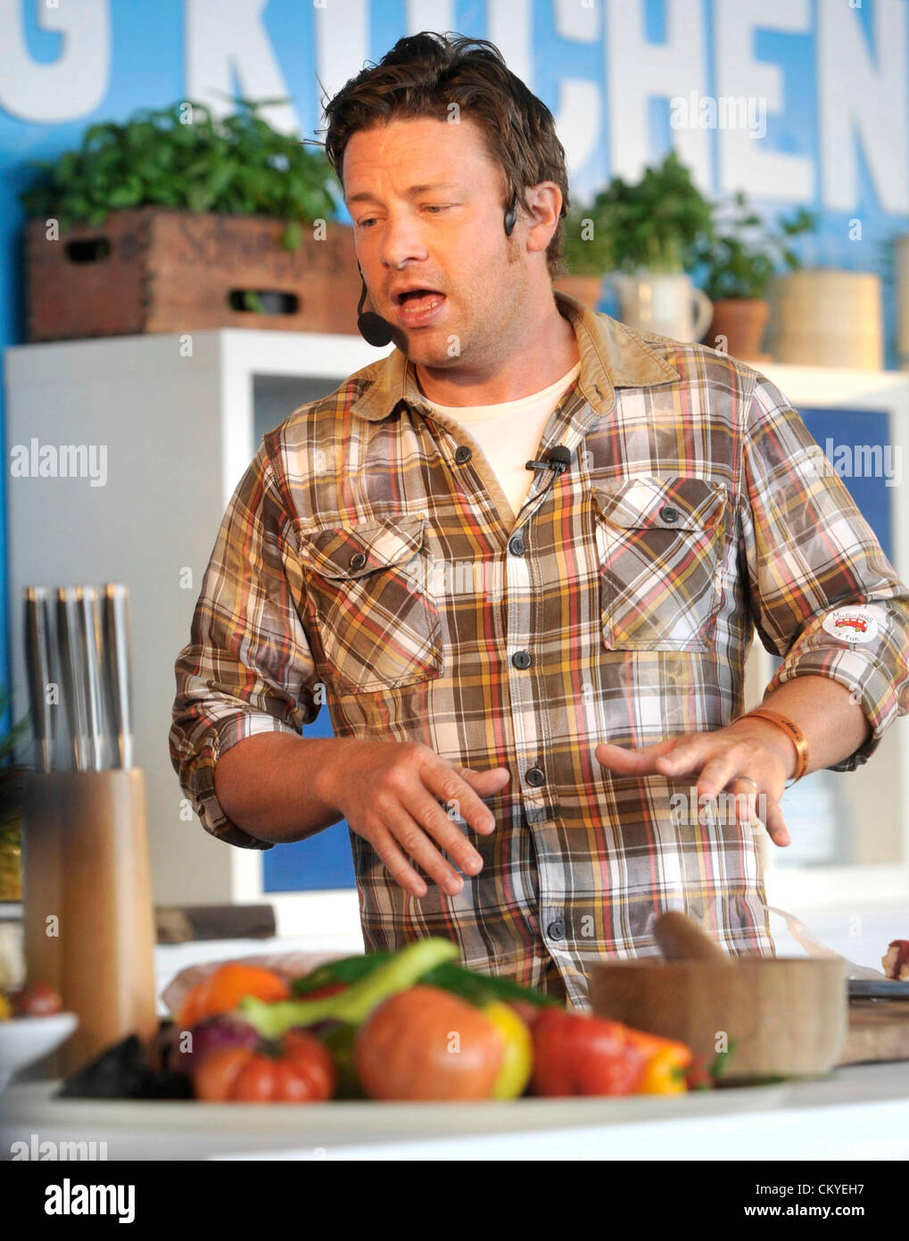 Jamie Oliver at The Big Feastival, Alex James' Farm, Kingham, Oxford ...