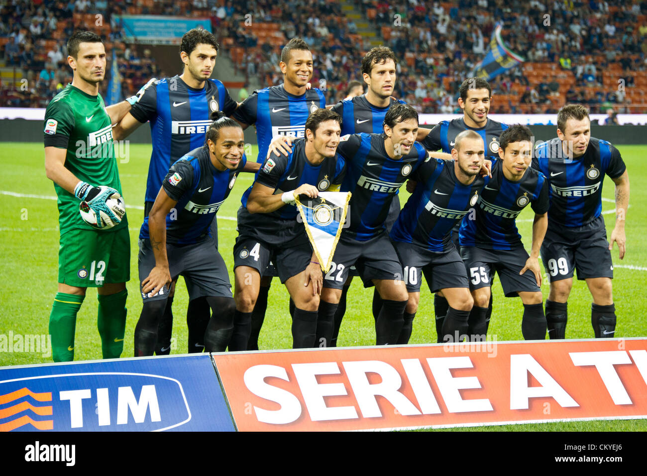 Inter team group line-up, SEPTEMBER 2, 2012 - Football / Soccer : Inter ...