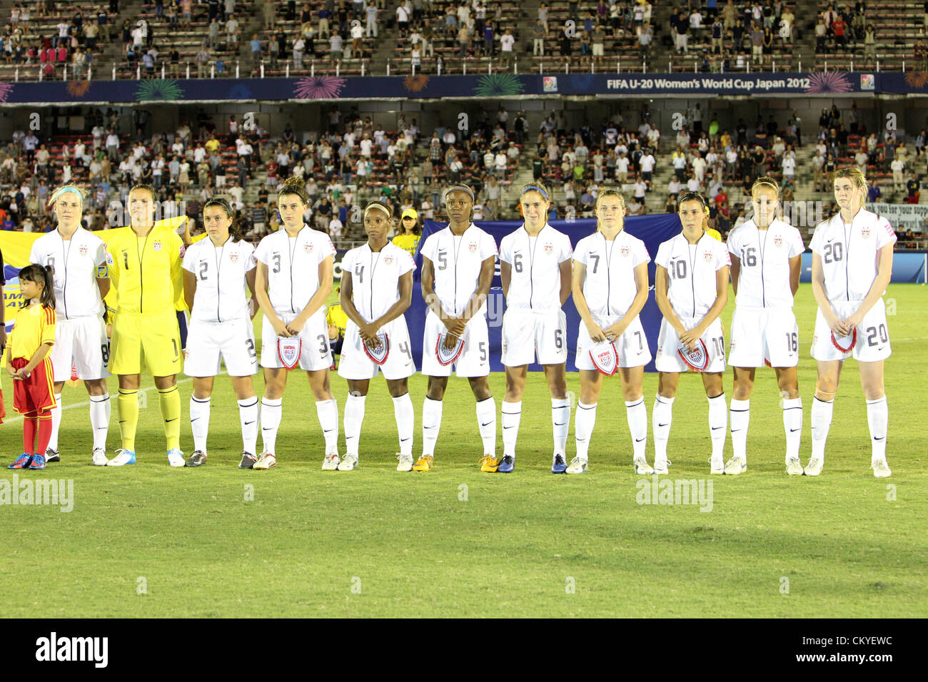 U-20 United States women's team group line-up (USA), AUGUST 31, 2012 ...