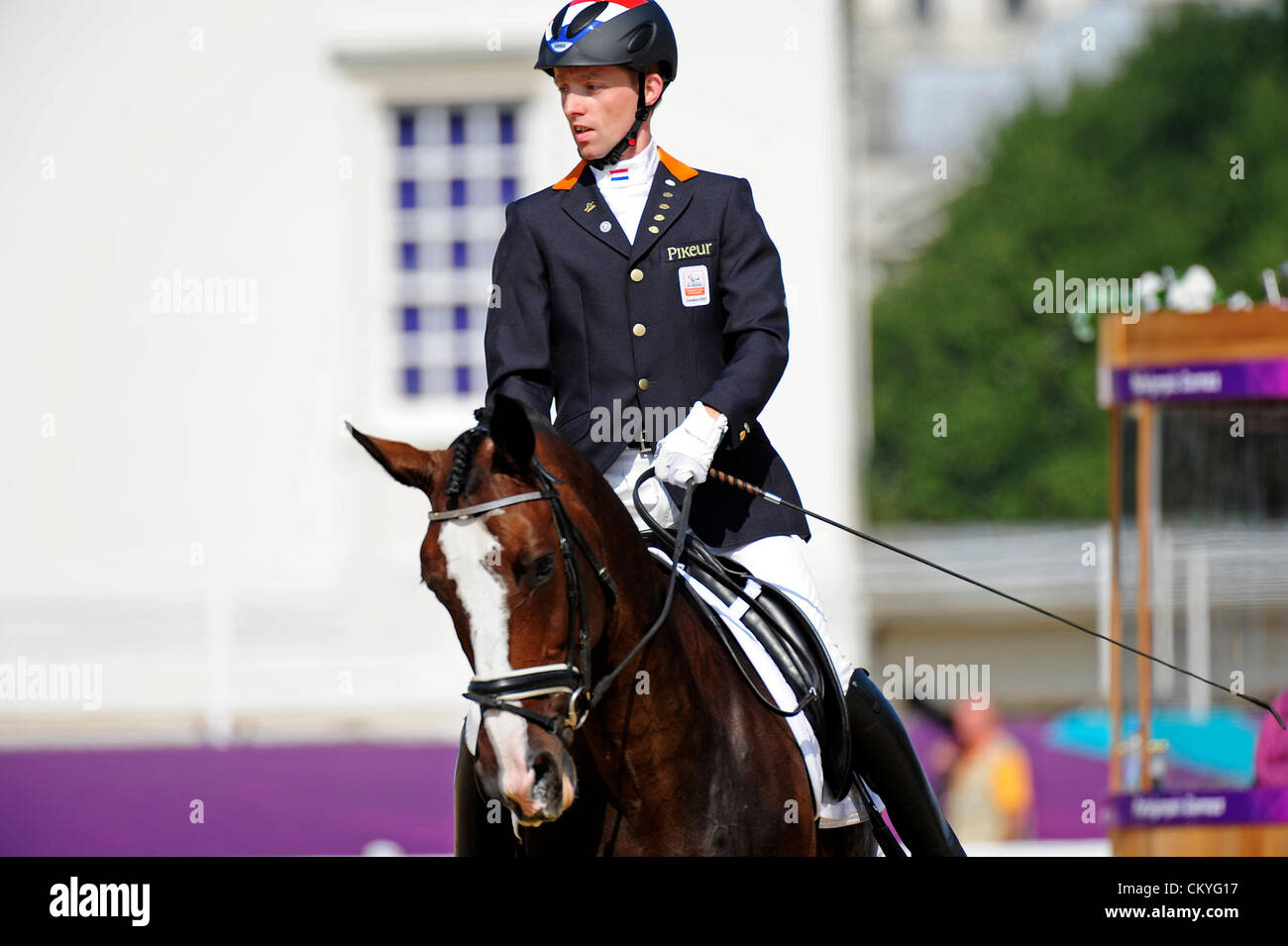 03.09.2012 Stratford, England. Gert Bolmer of the Netherlands riding ...