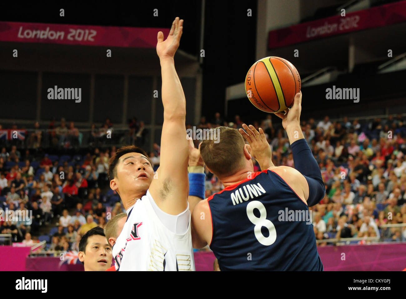 03.09.2012 London, England. Basketball Arena. Simon Munn in action for ...