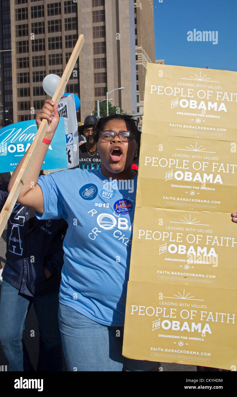 Detroit, Michigan - Union members march in the Labor Day parade ...