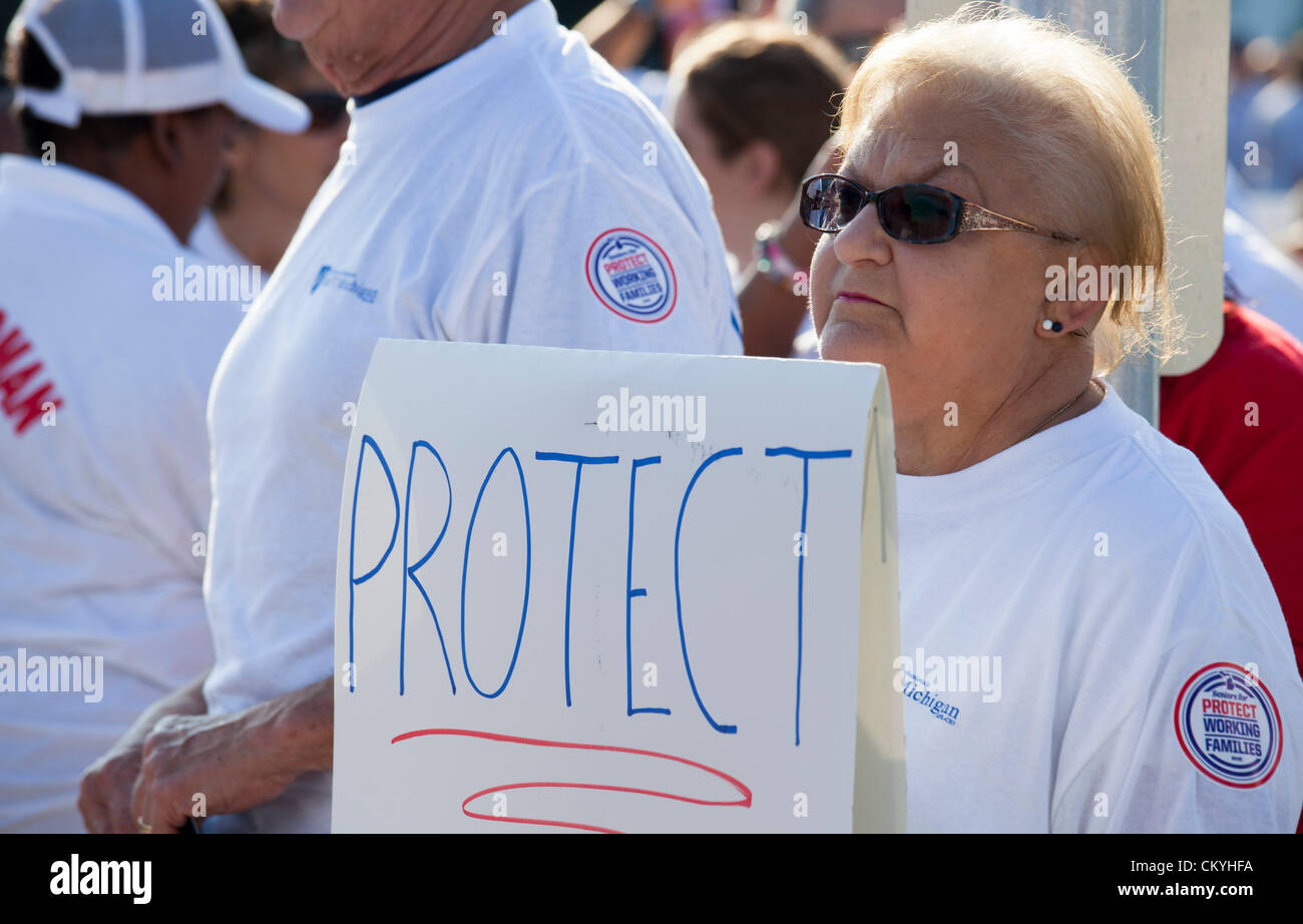 Detroit, Michigan - Union members march in the Labor Day parade Stock ...