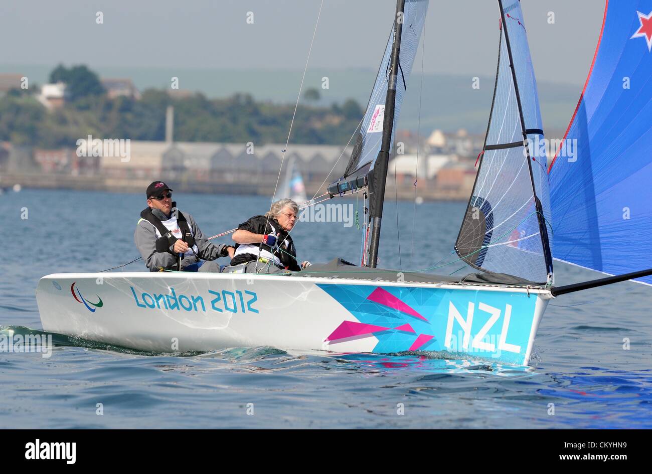 London 2012 Paralympics: Sailing Skud 18 class race Tim Dempsey and Jan ...