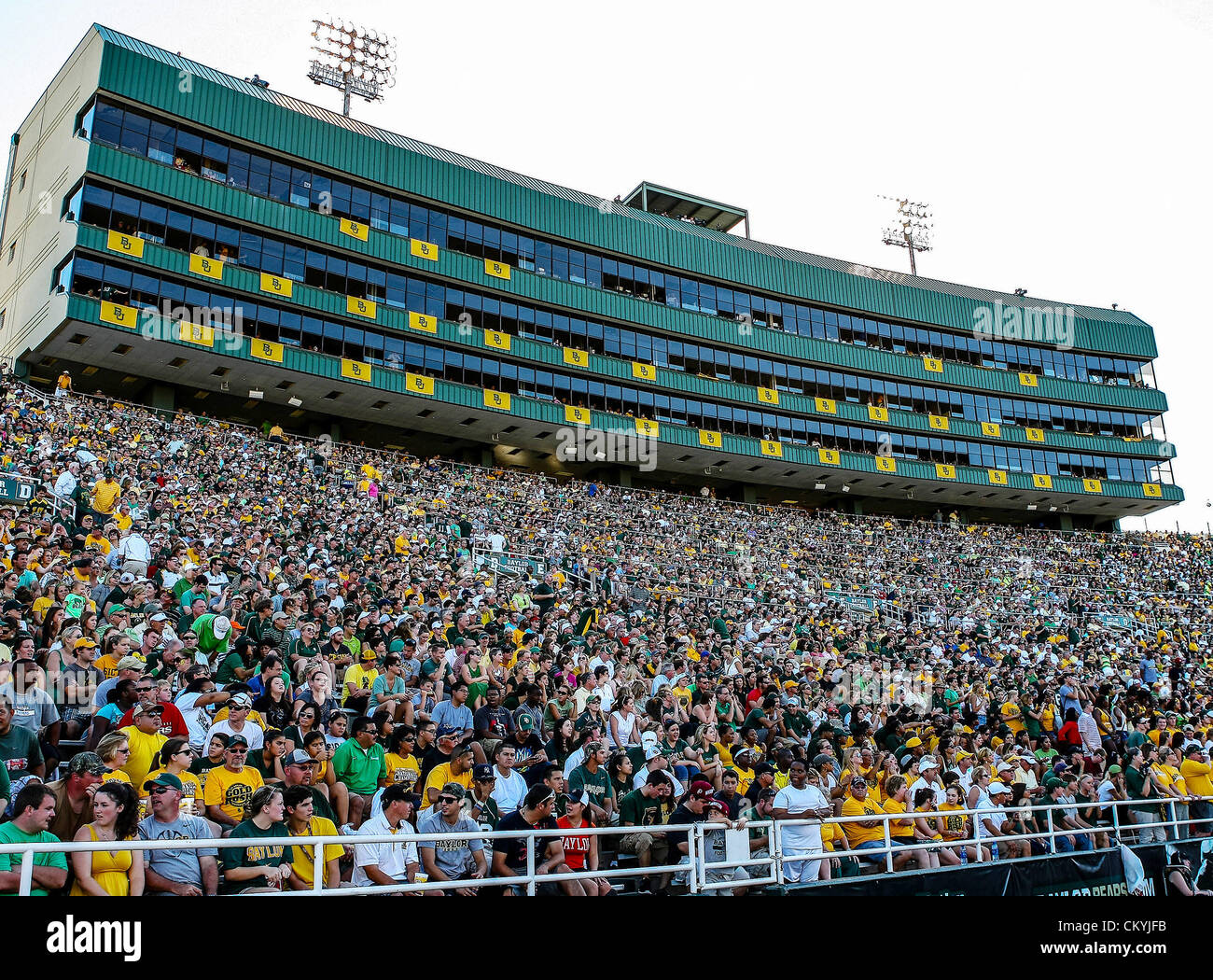 Sept. 2, 2012 - Arlington, Texas, U.S. - Baylor Bears fans watch the ...
