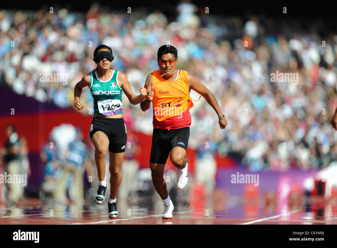 04.09.2012 London, England. Olympic Stadium. Women's 100m T11 ...