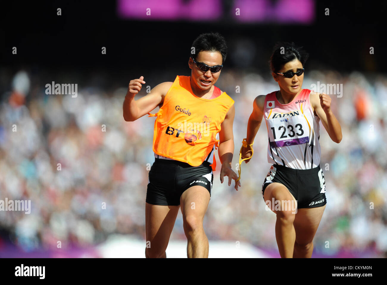 04.09.2012 London, England. Olympic Stadium. Women's 100m T11 ...