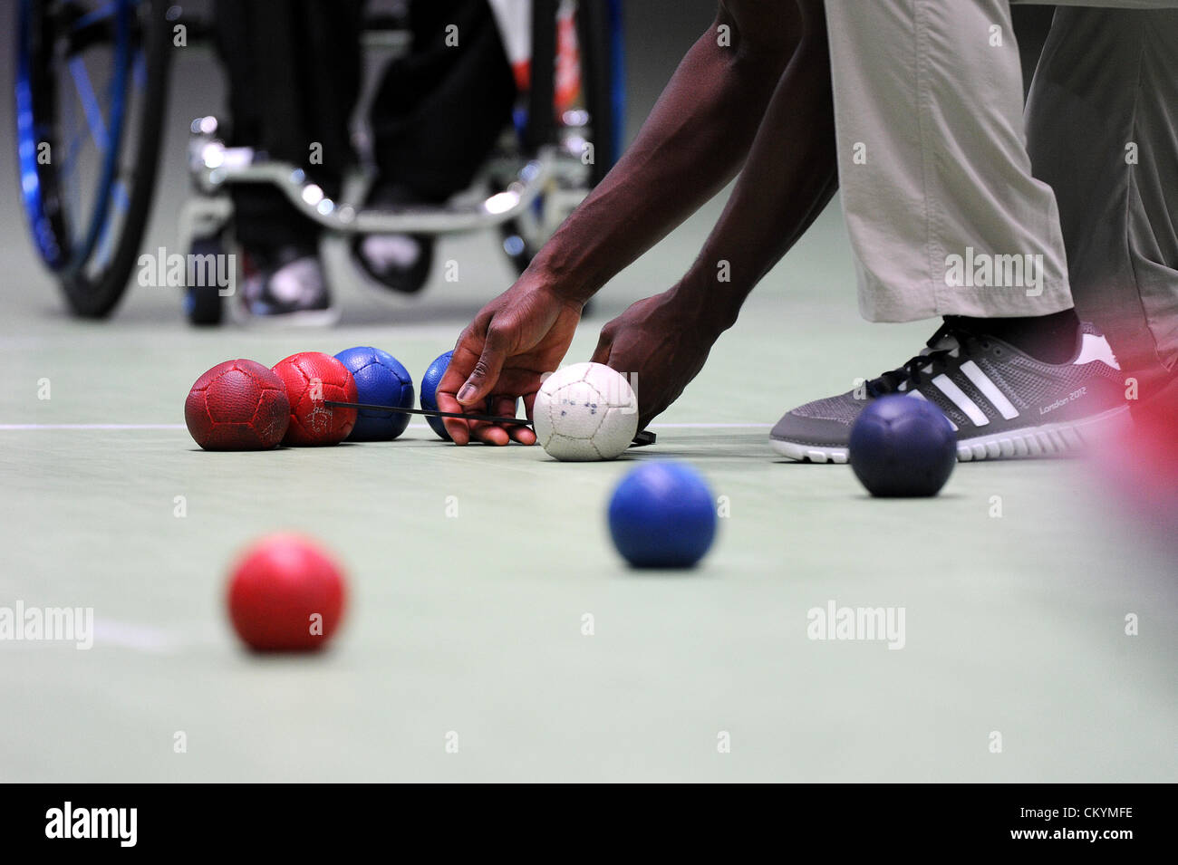 Stratford, London, UK. 4th September 2012. The Referee in action during ...