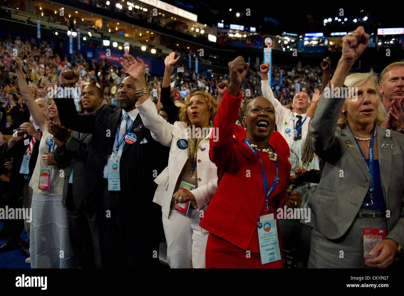 Sept. 4, 2012 - Charlotte, North Carolina, USA - Delegates from North ...