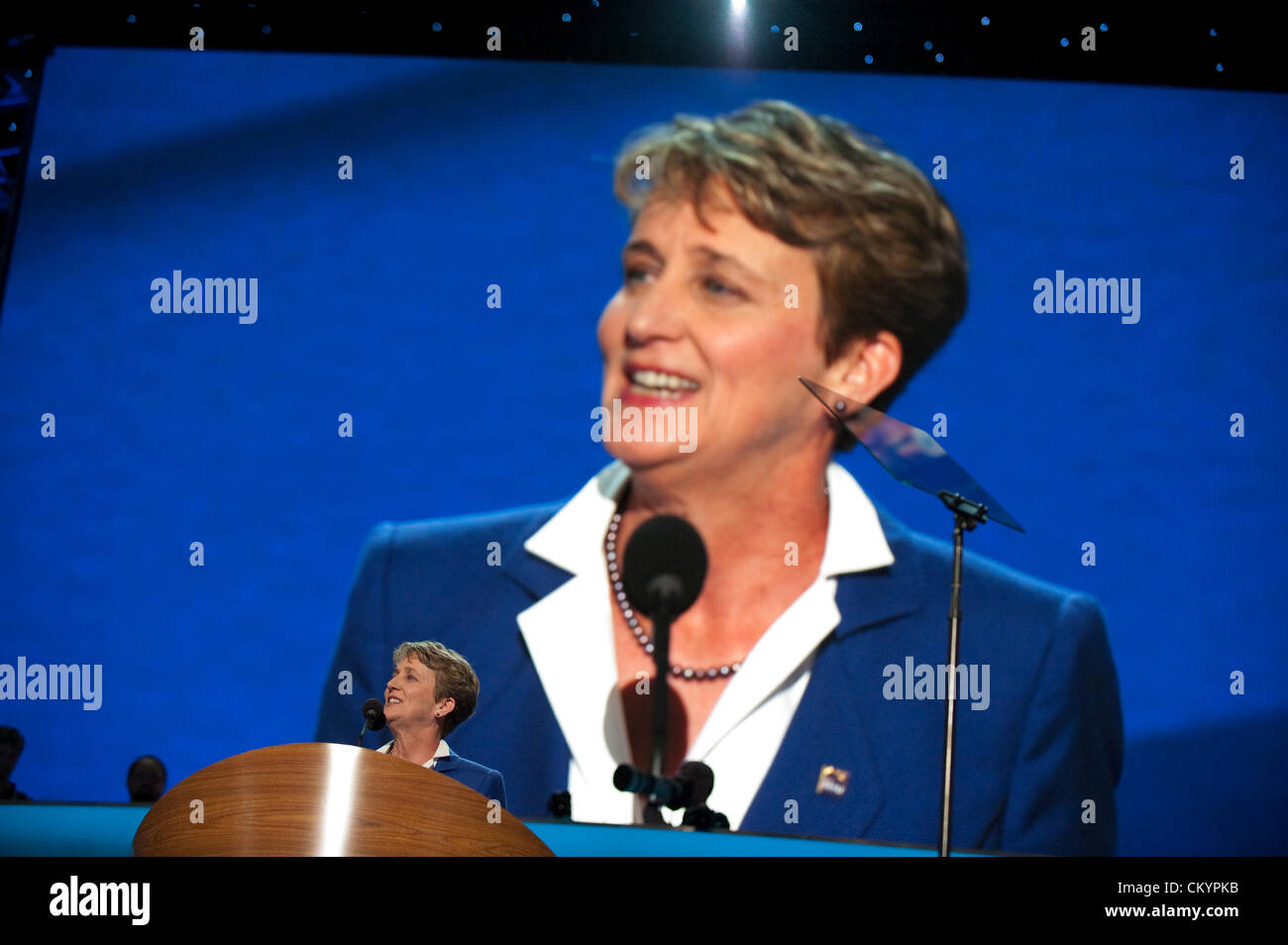Sept. 4, 2012 - Charlotte, North Carolina, USA - Mary Kay Henry from ...