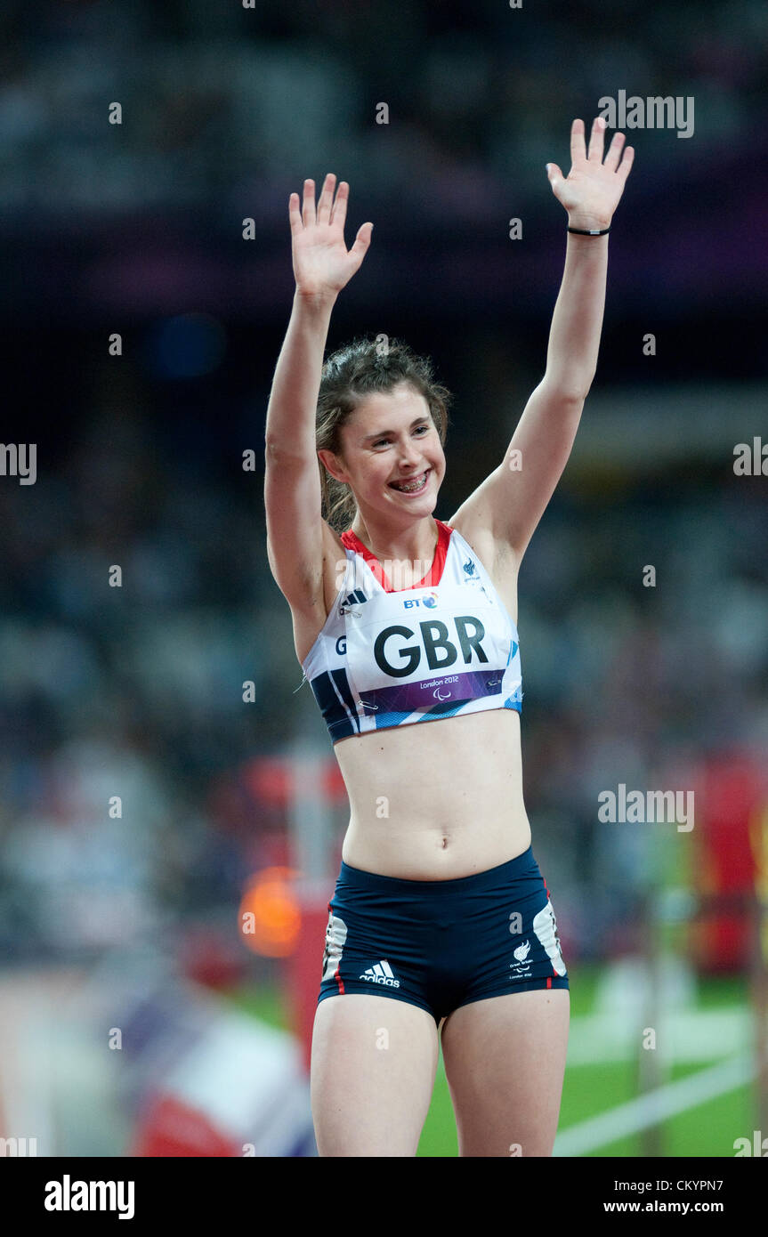GB's Women celebrate their bronze medal in the 4 x 100m T35-38 relay at ...