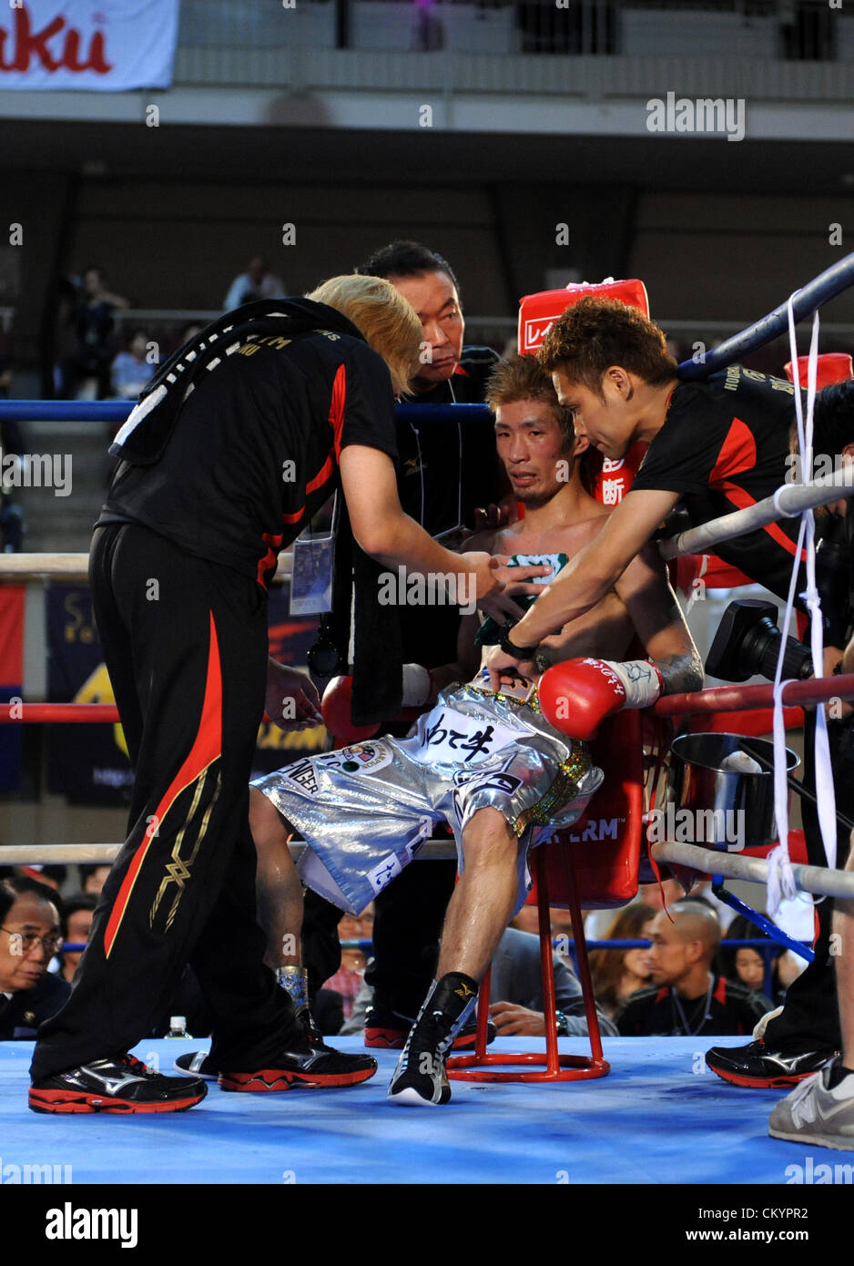 Yota Sato (JPN), JULY 8, 2012 - Boxing : Yota Sato of Japan receives ...