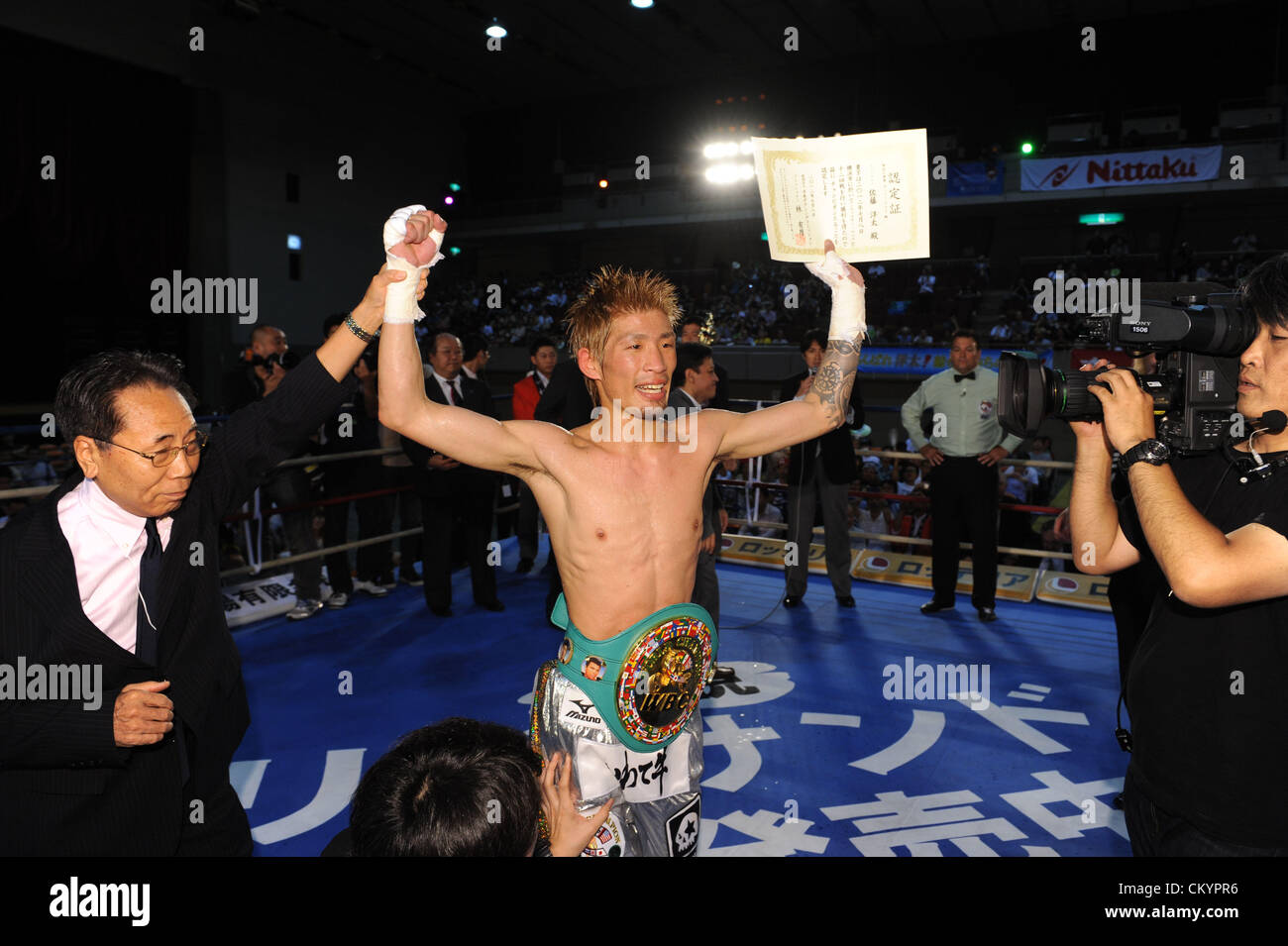 Yota Sato (JPN), JULY 8, 2012 - Boxing : Yota Sato of Japan celebrates ...