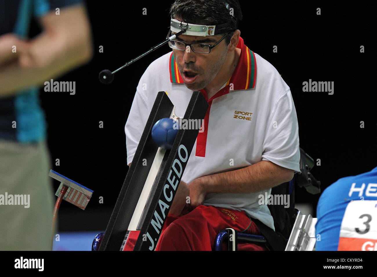 04.09.2012 Stratford, England. Jose Macedo of Portugal in action during ...