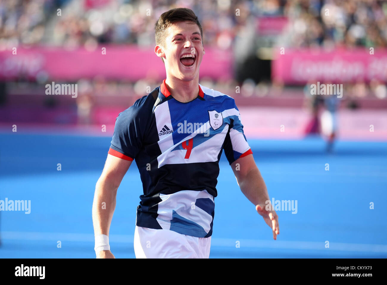 5.09.2012 London, England. George Fletcher (GBR) celebrates after ...
