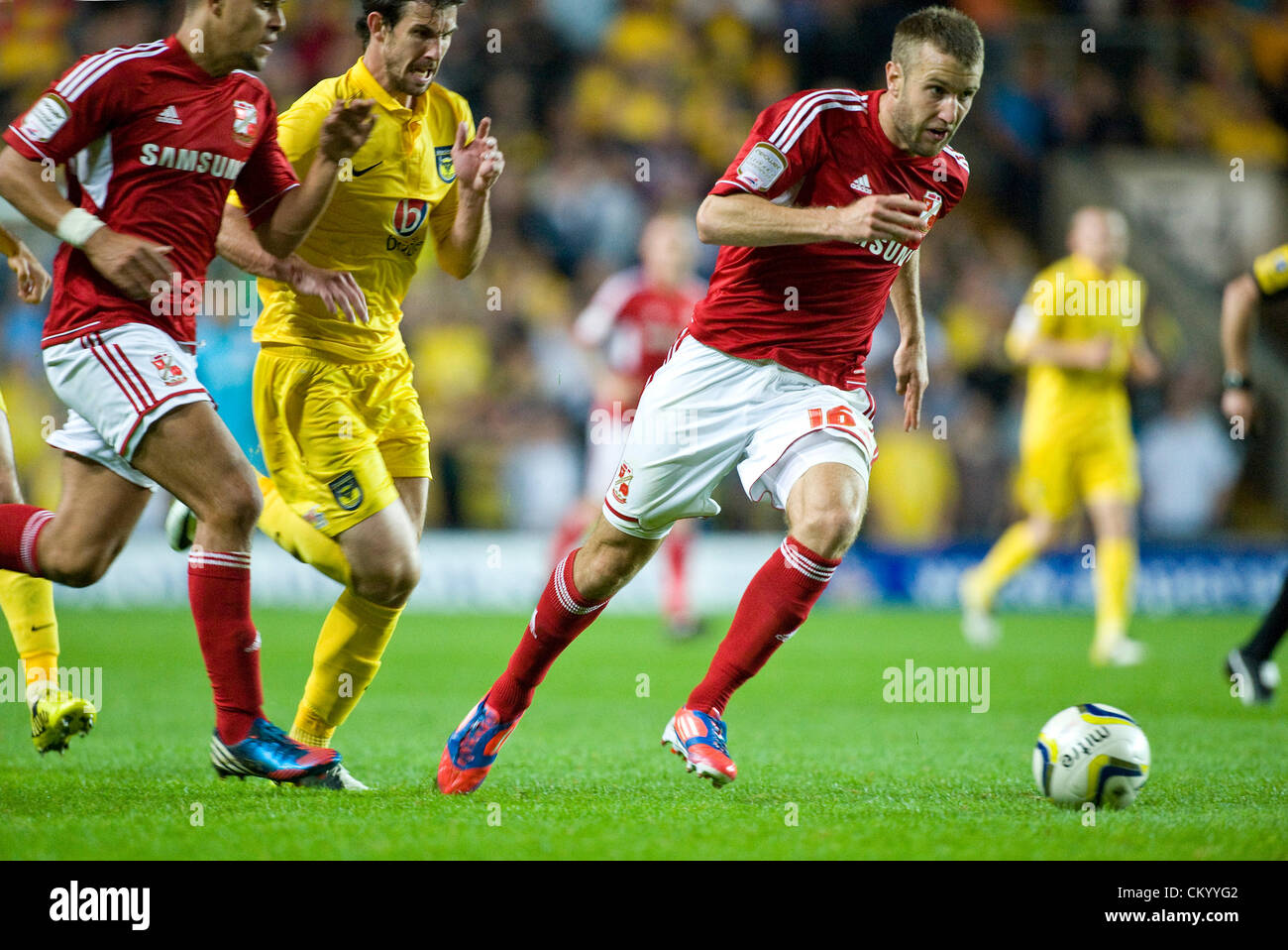 05.09.2012 Oxford, England. Andy Williams (Swindon) in action during ...