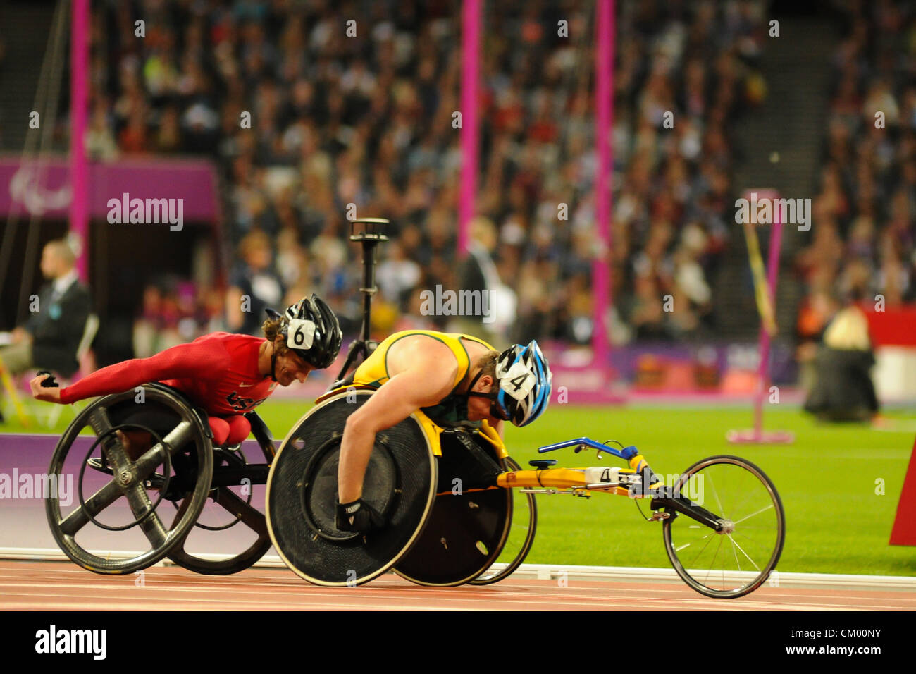 05.09.2012 London, England. Olympic Stadium. Men's 800m T53 Final ...