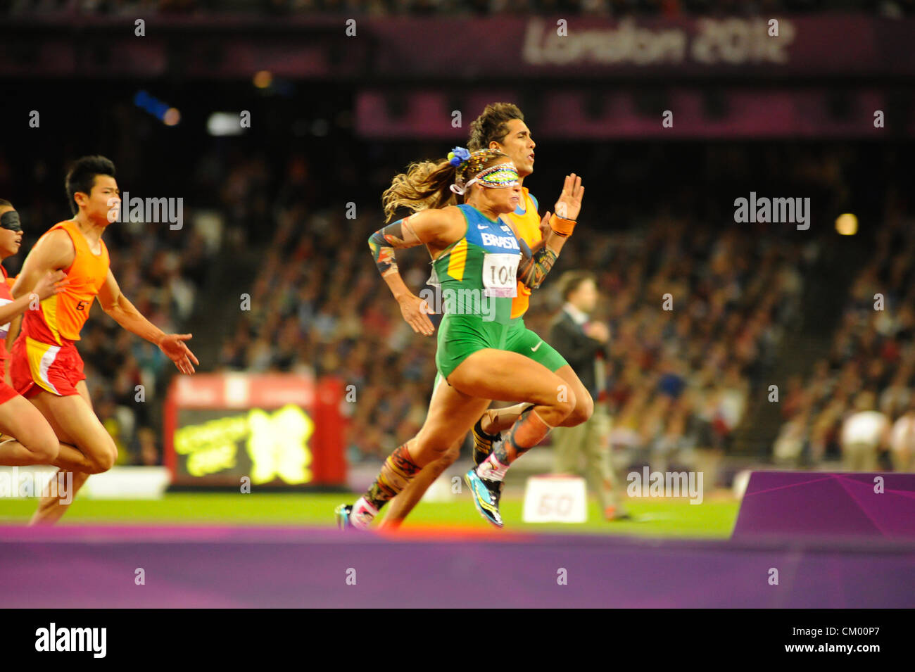 05.09.2012 London, England. Olympic Stadium. Women's 100m T11 Final ...