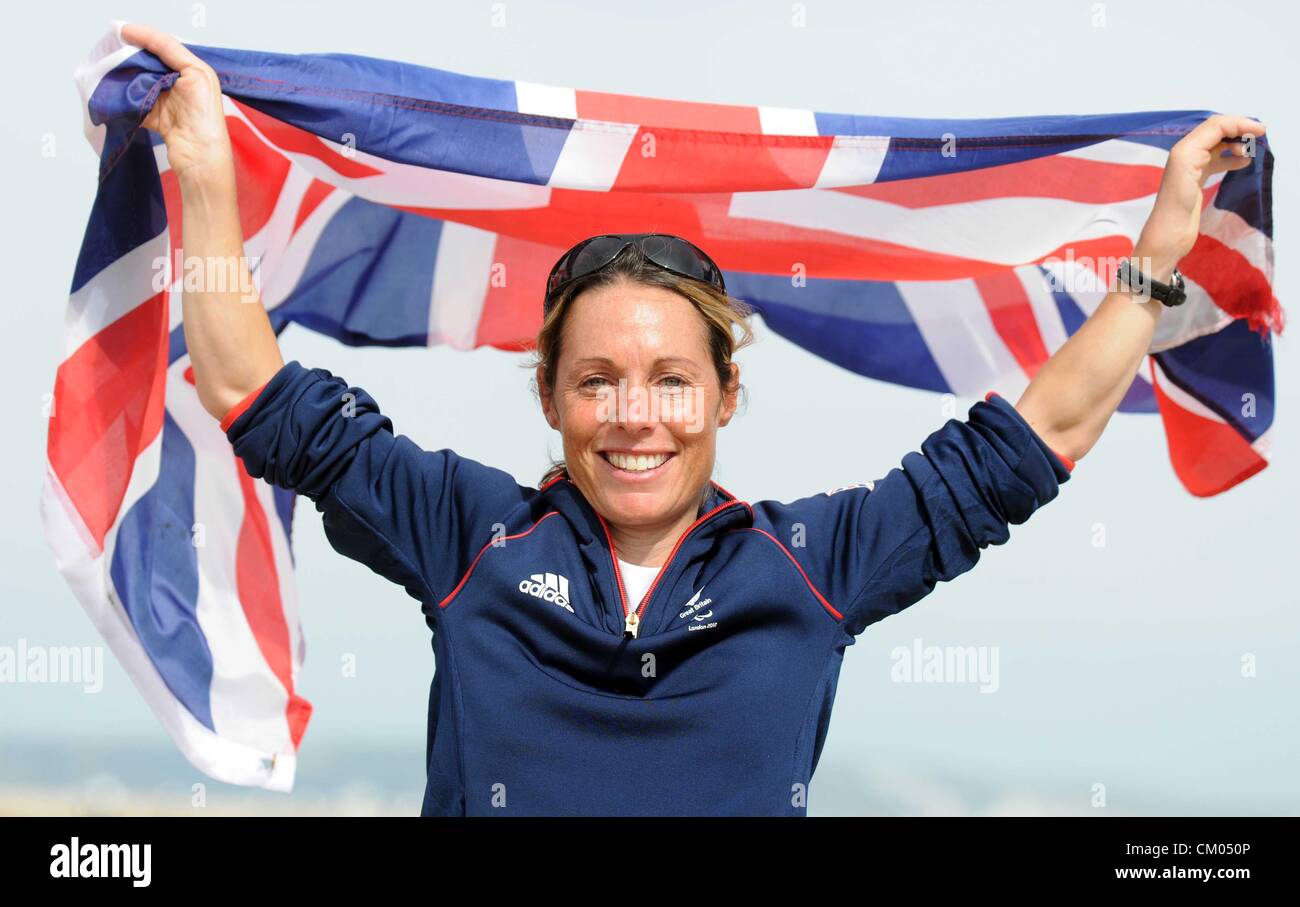 London 2012 Olympics: Sailing, medal ceremony Helena Lucas of Great ...
