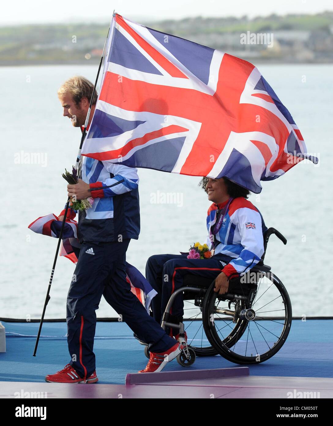London 2012 Olympics: Sailing, medal ceremony Alexandra Rickham and ...