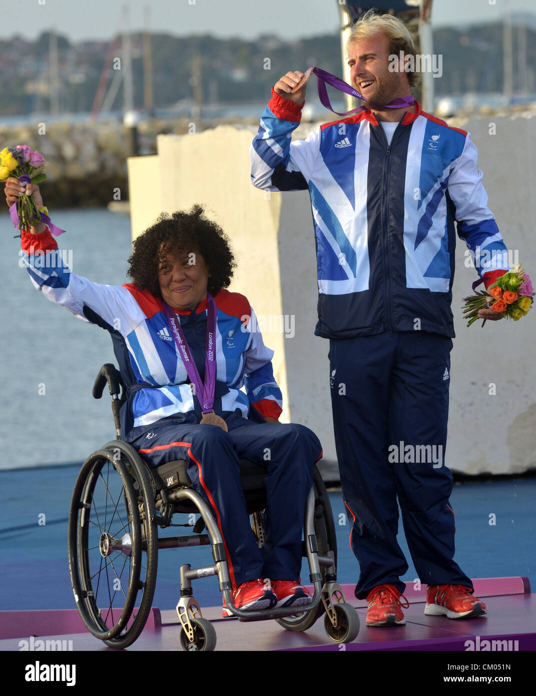 London 2012 Olympics: Sailing, medal ceremony Alexandra Rickham and ...