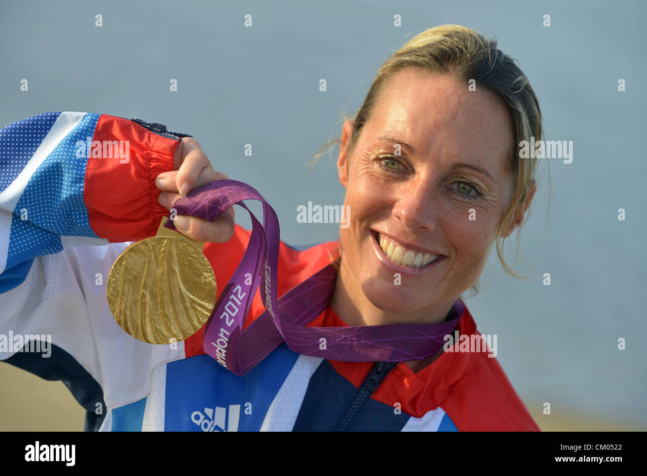 London 2012 Olympics: Sailing, medal ceremony Helena Lucas of Great ...