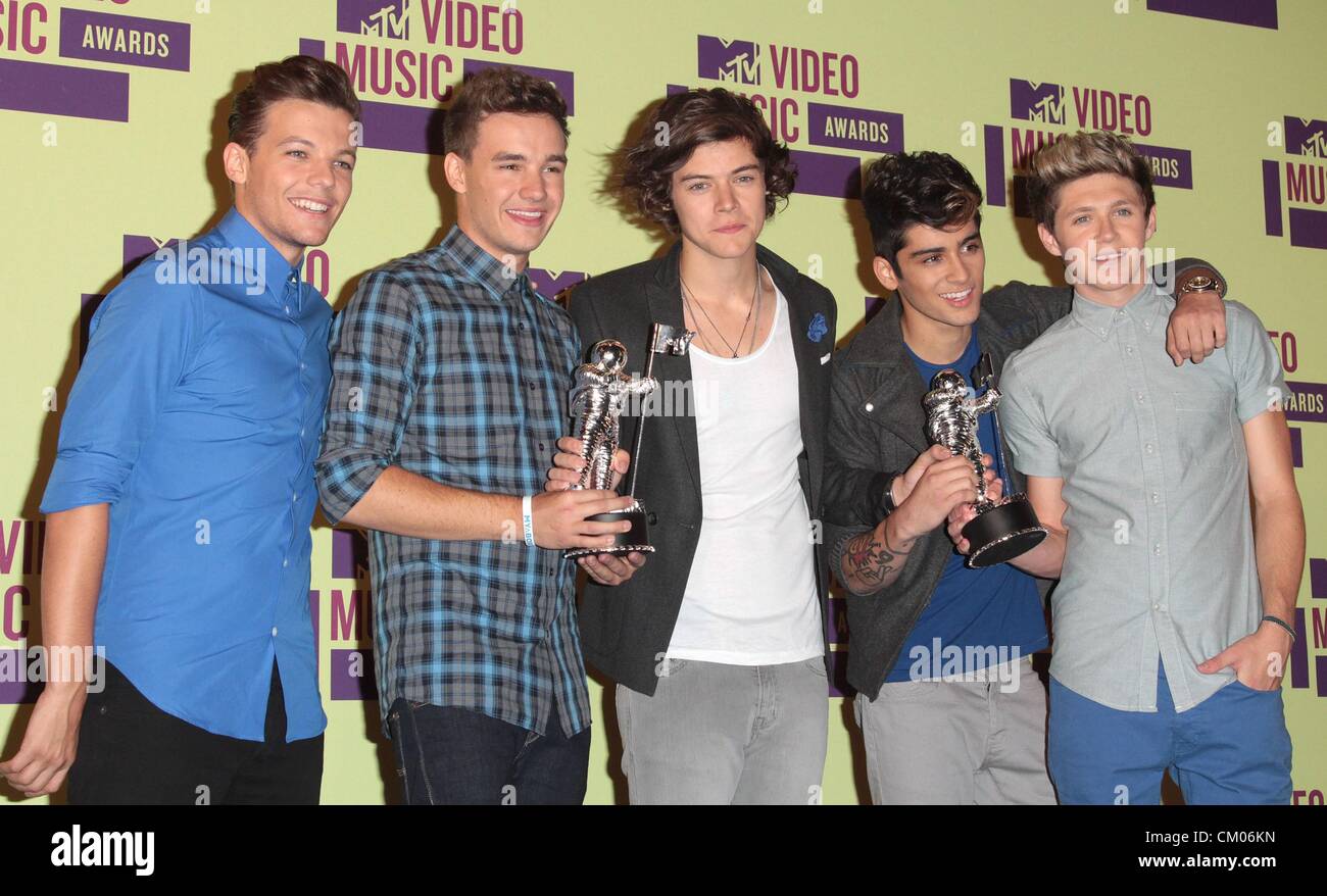 One Direction in the press room for 2012 MTV Video Music Awards VMA ...