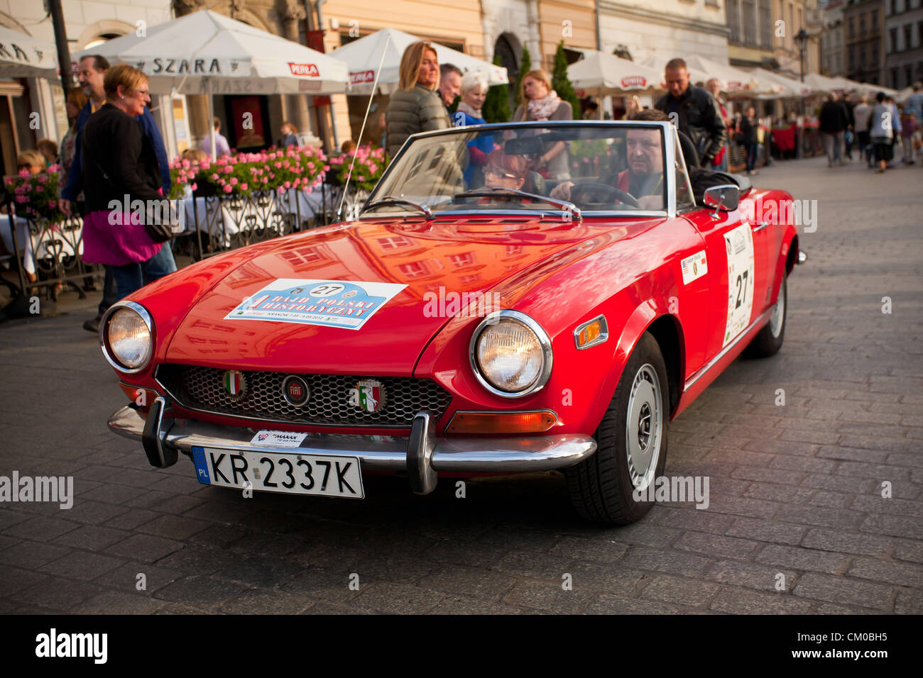 September 07, 2012. Cracow, Poland - Start of the 1st Historic Rally ...