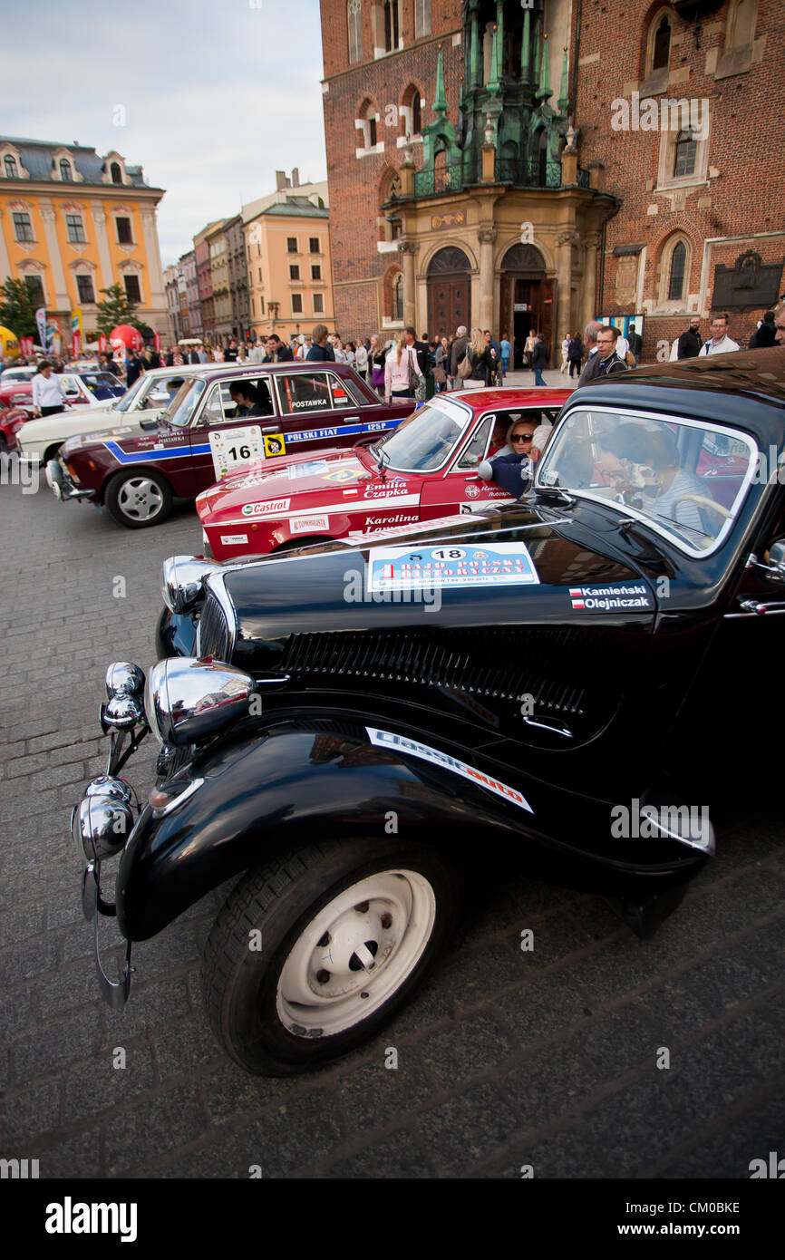 September 07, 2012. Cracow, Poland - Start of the 1st Historic Rally ...