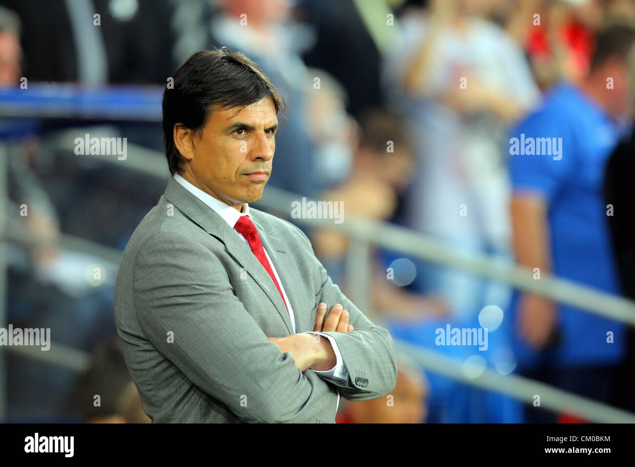 Cardiff, Wales, UK. Friday 07 September 2012 Pictured: Chris Coleman ...