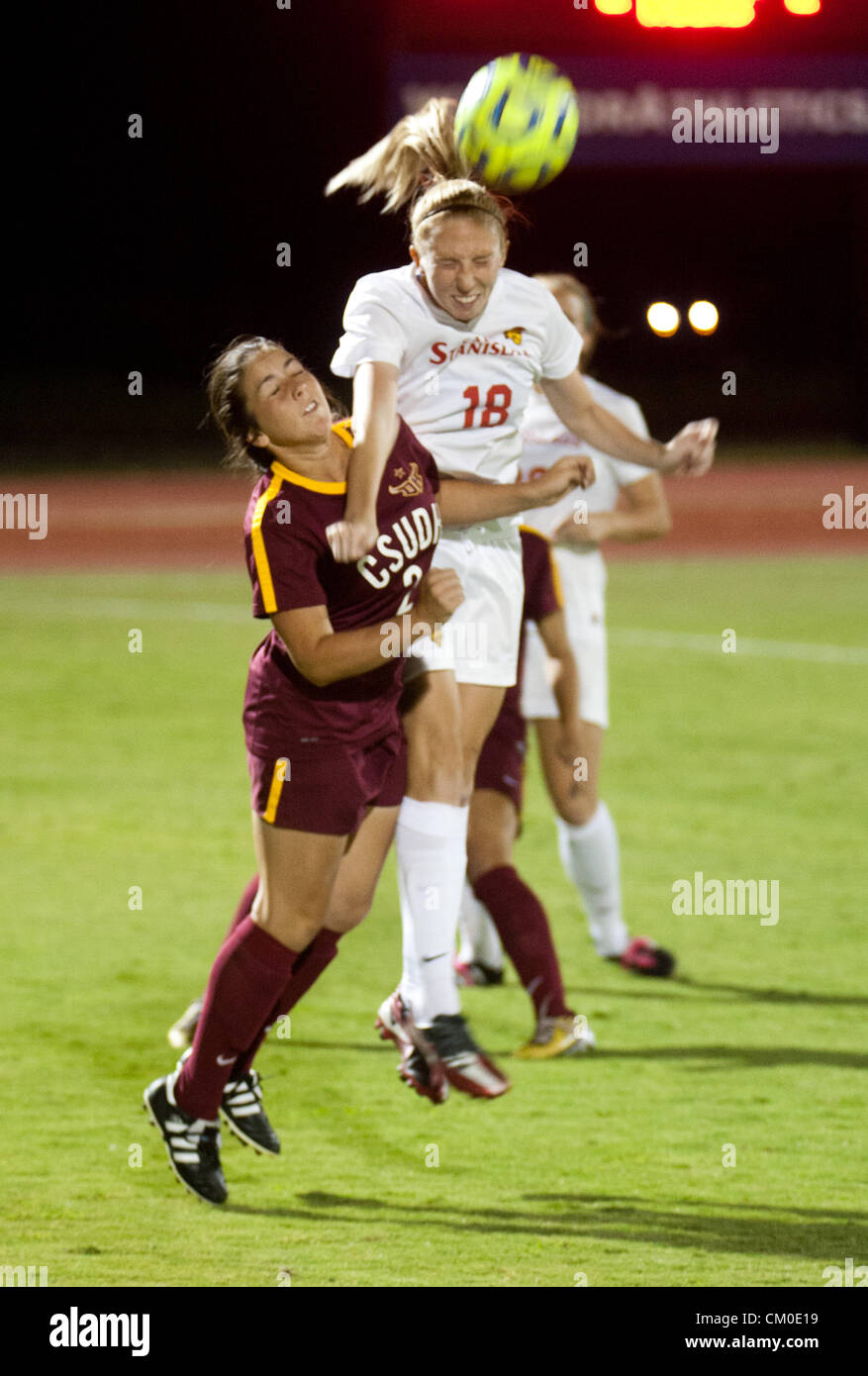 Sept. 7, 2012 - Turlock, CA, USA - CCSU Stanislaus Lauren Thornton(18 ...
