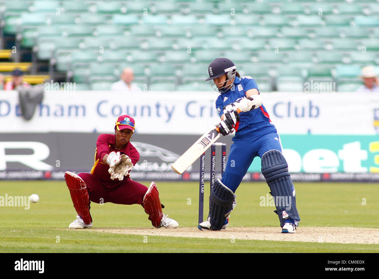 08/09/2012 Durham, England. Arran Brindle batting during the 1st Nat ...