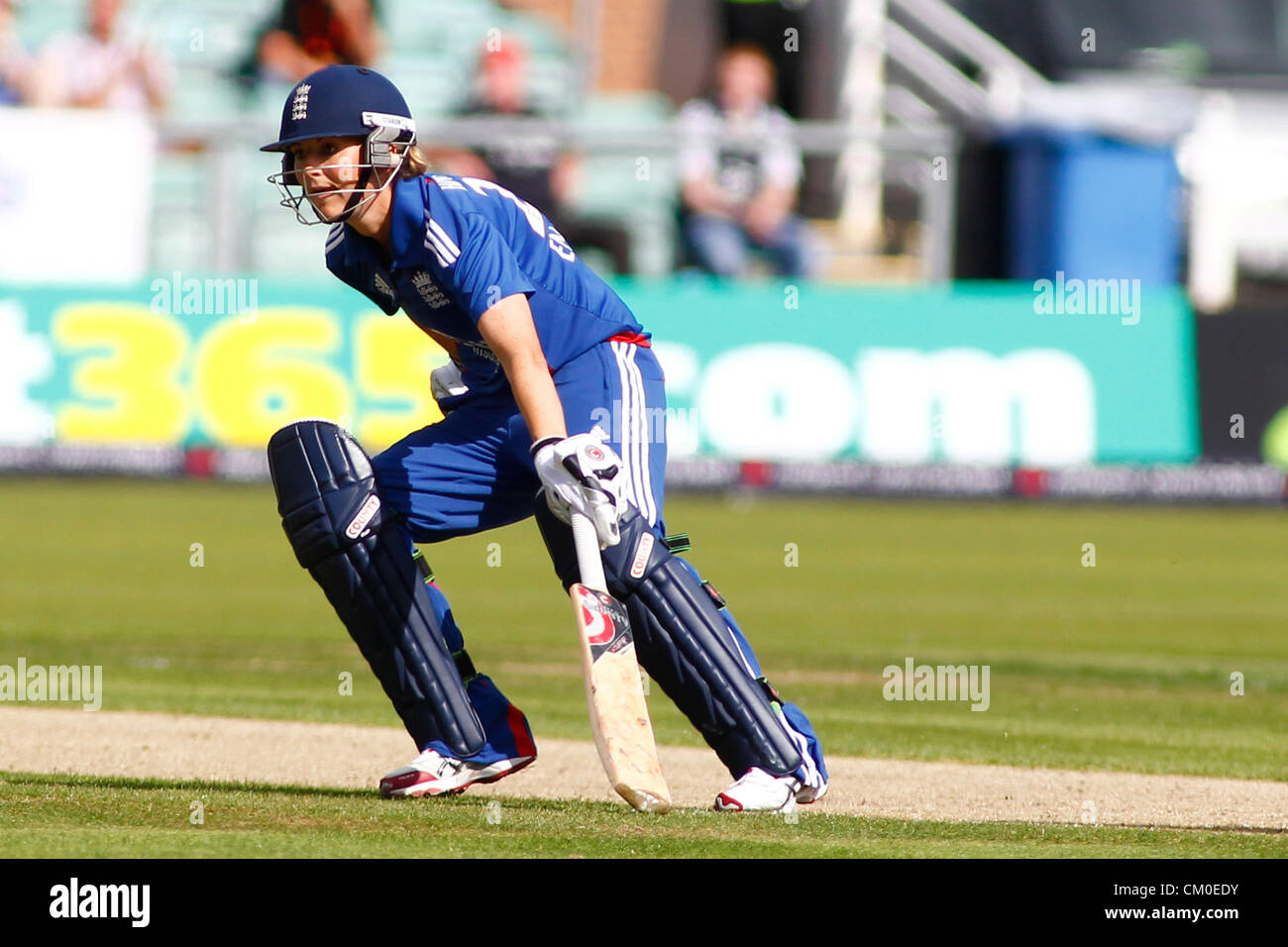 08/09/2012 Durham, England. Charlotte Edwards runs a single during the ...