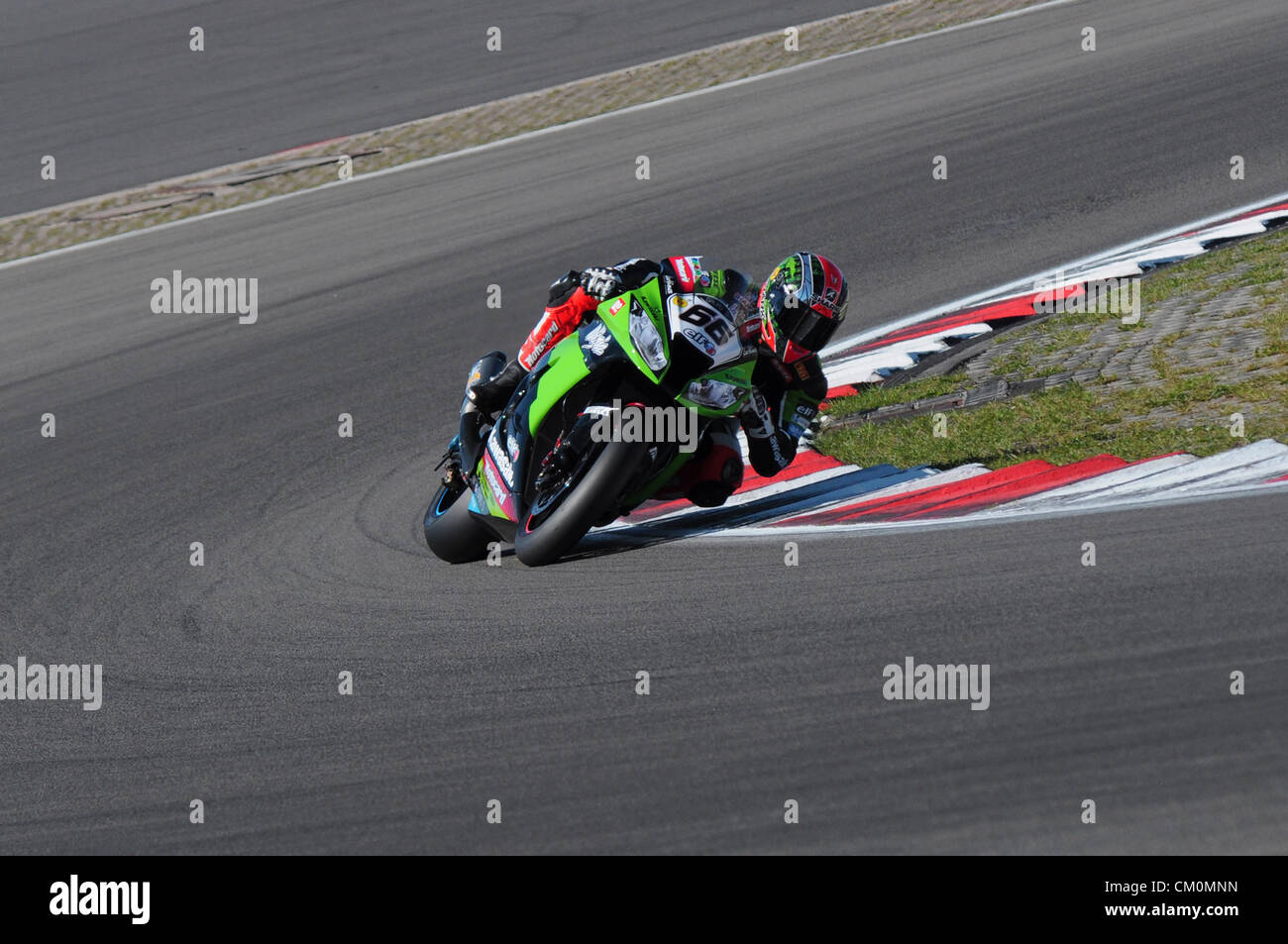 08.09.2012. Nurburgring, Germany. rider 66 T. Sykes Kawasaki Racing Team. Nurburgring Racetrack ...