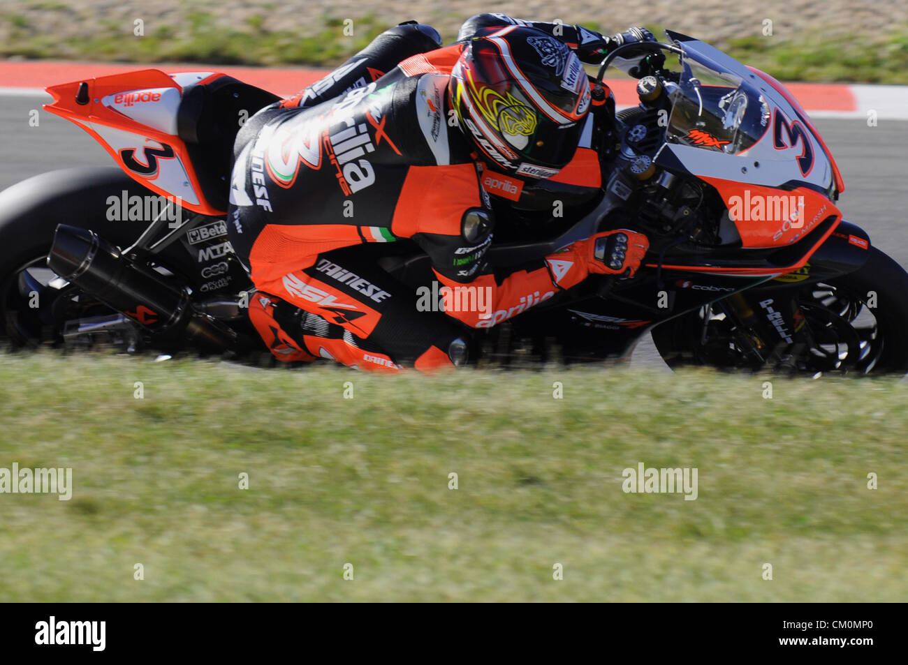 08.09.2012. Nurburgring, Germany. rider 3 M Biaggi,Aprilia Racing Team. Nurburgring Racetrack ...