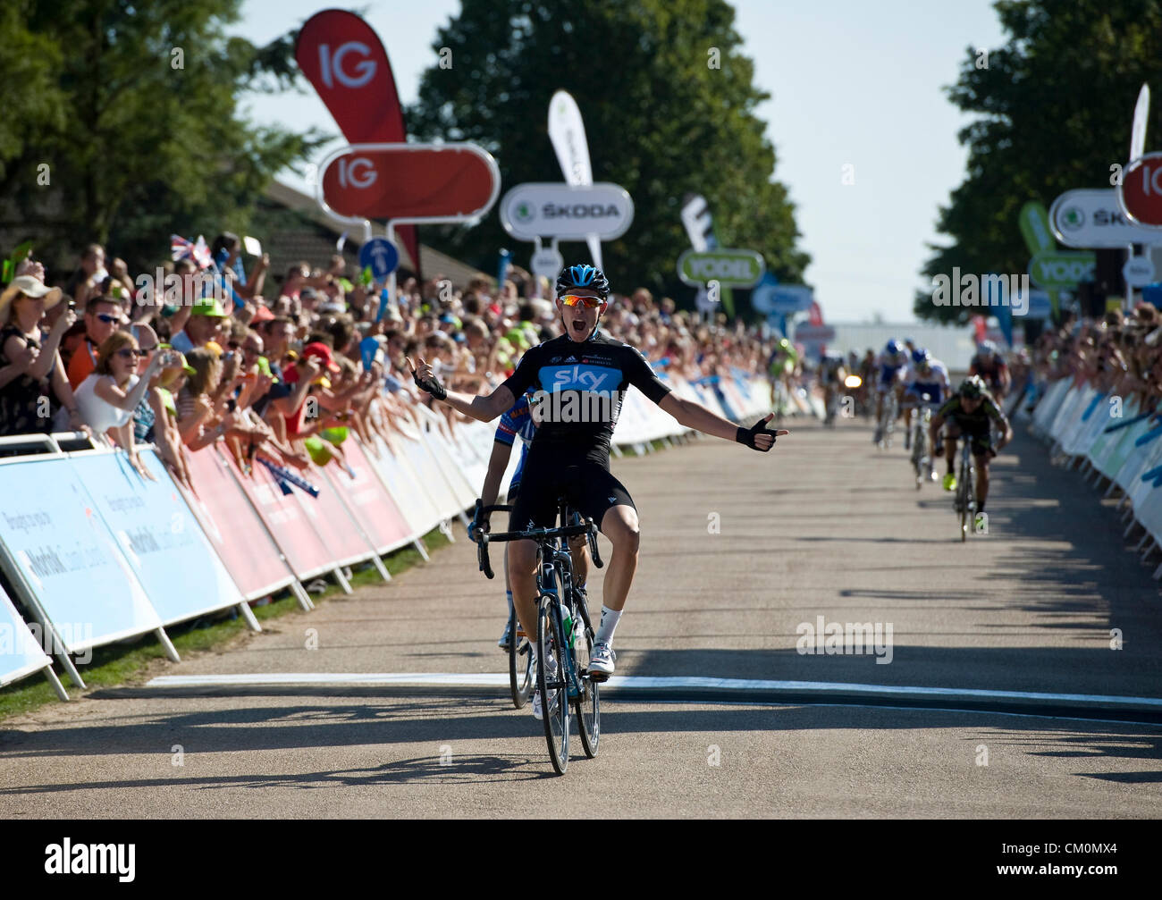09.09.2012 Norwich, England. Luke Roe of Team Sky wins Stage One of the ...