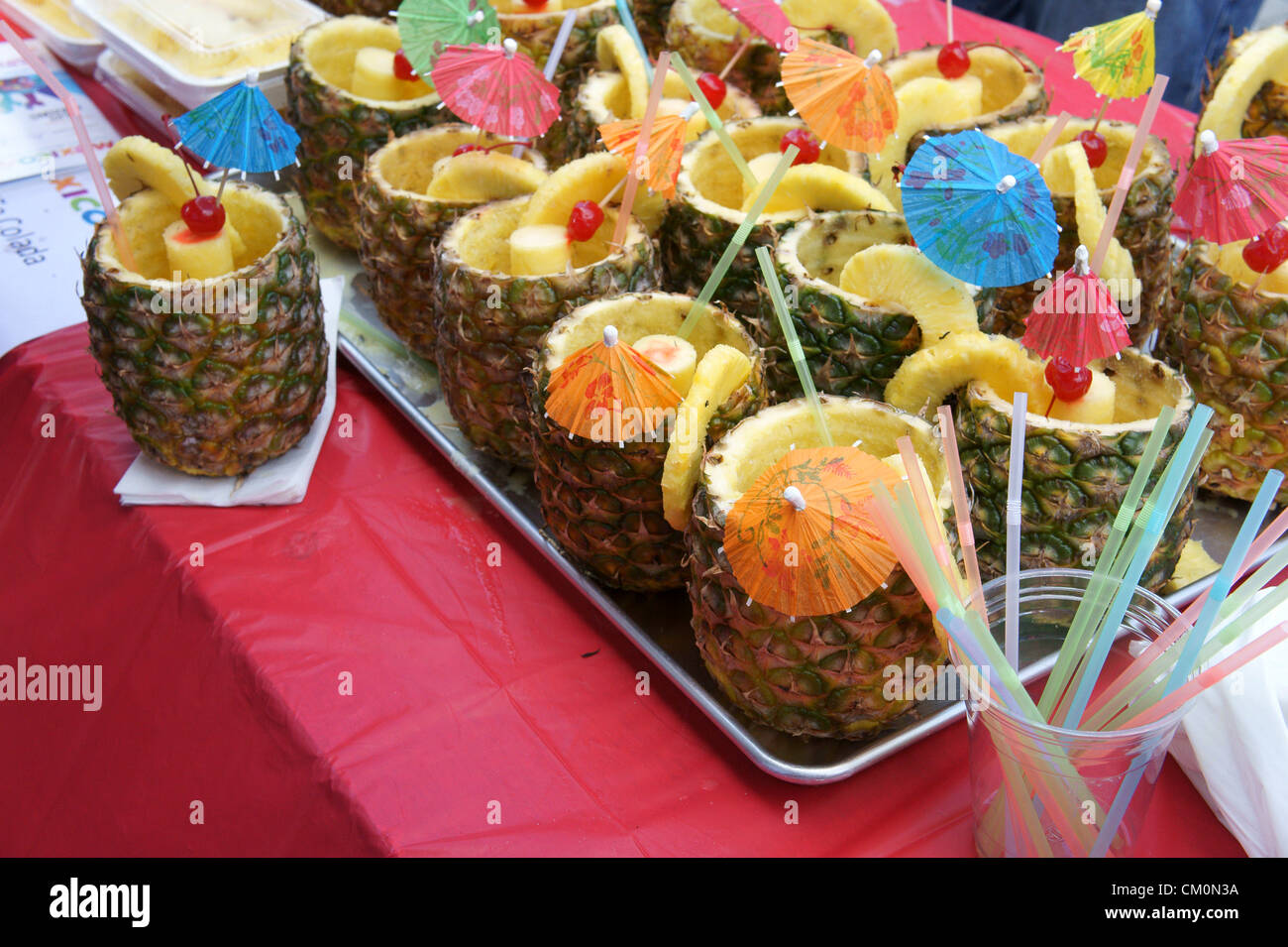 Pina coladas at the Mexico Fest Mexican independence day celebrations ...