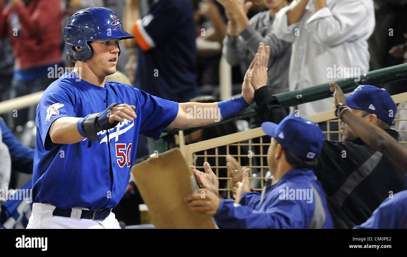 Sept. 8, 2012 - Albuquerque, NM, U.S. - Isotopes' first baseman Jerry ...