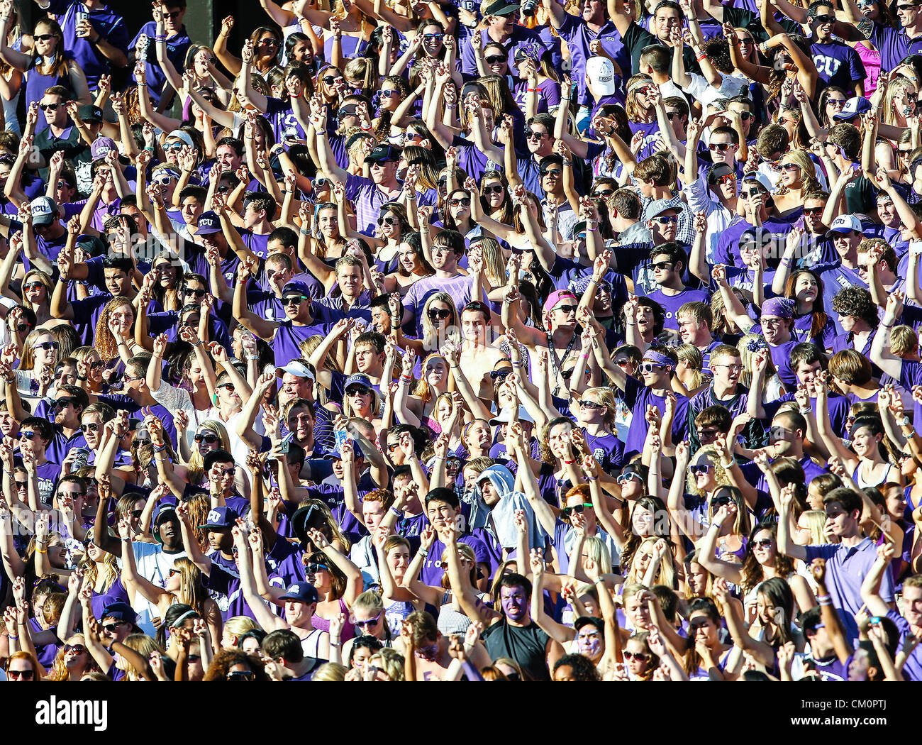 Sept. 8, 2012 - Fort Worth, Texas, United States of America - TCU fans ...