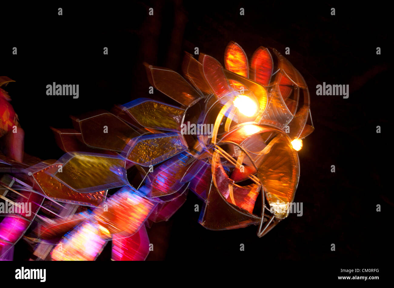 London, UK. An illuminated float at the Thames Festival Night Carnival ...