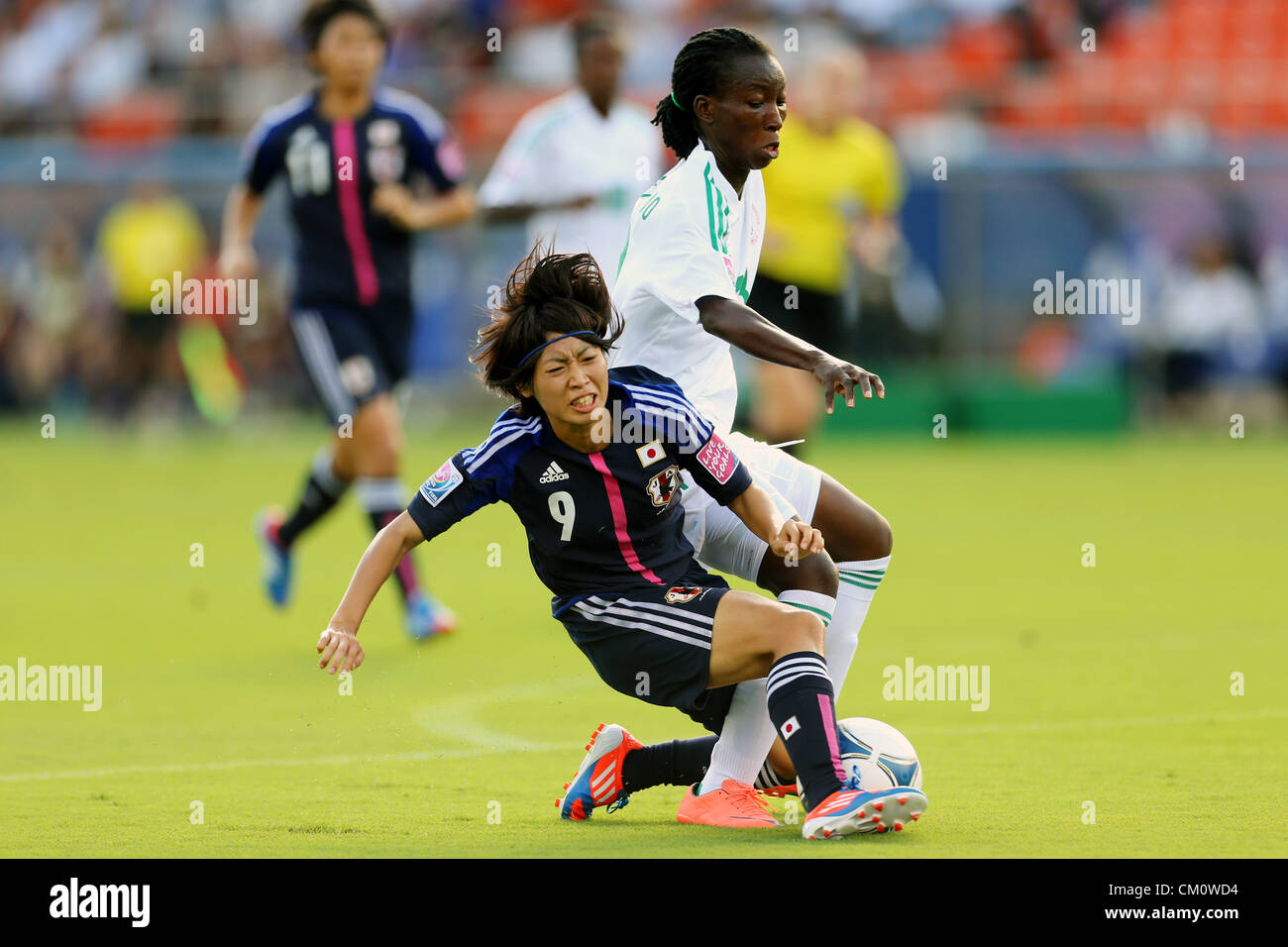Tokyo, Japan. (L to R) Yoko Tanaka (JPN), Fasilat Adeyemo (NGR), SEPTEMBER 8, 2012 - Football ...