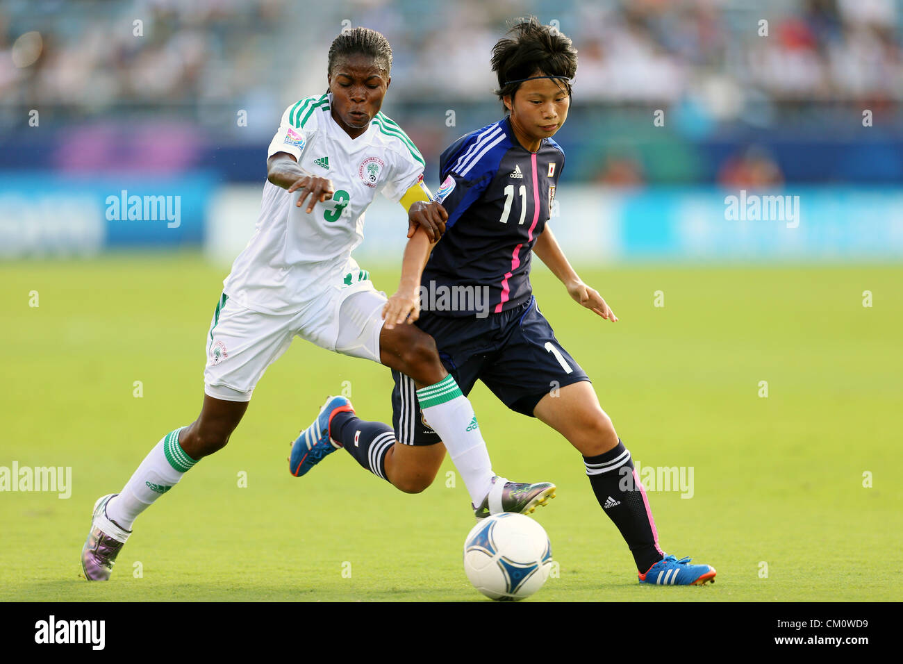 Tokyo, Japan. (L to R) Gloria Ofoegbu (NGR), Mina Tanaka (JPN), SEPTEMBER 8, 2012 - Football ...